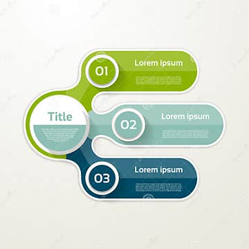 Three Elements Banner. 3 Steps Design, Chart, Infographic Stock Vector ...