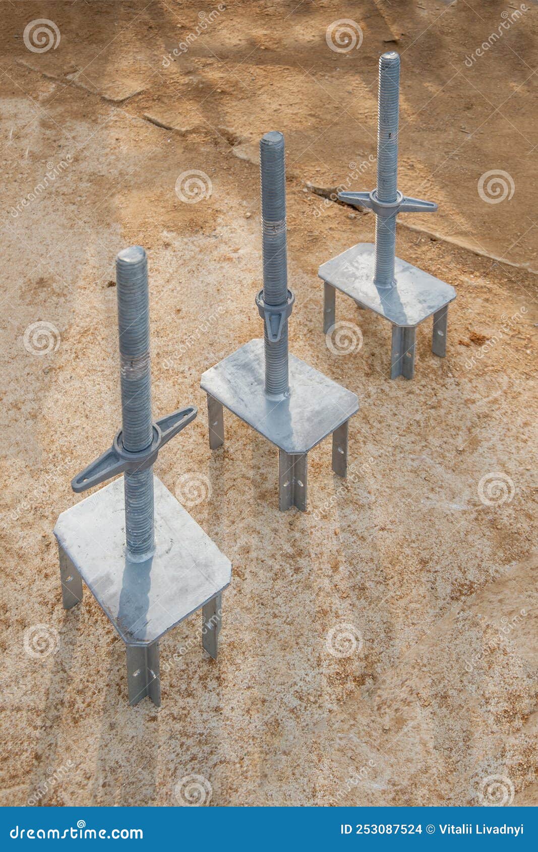 Three Elements of Scaffolding Support System Stock Photo - Image of ...