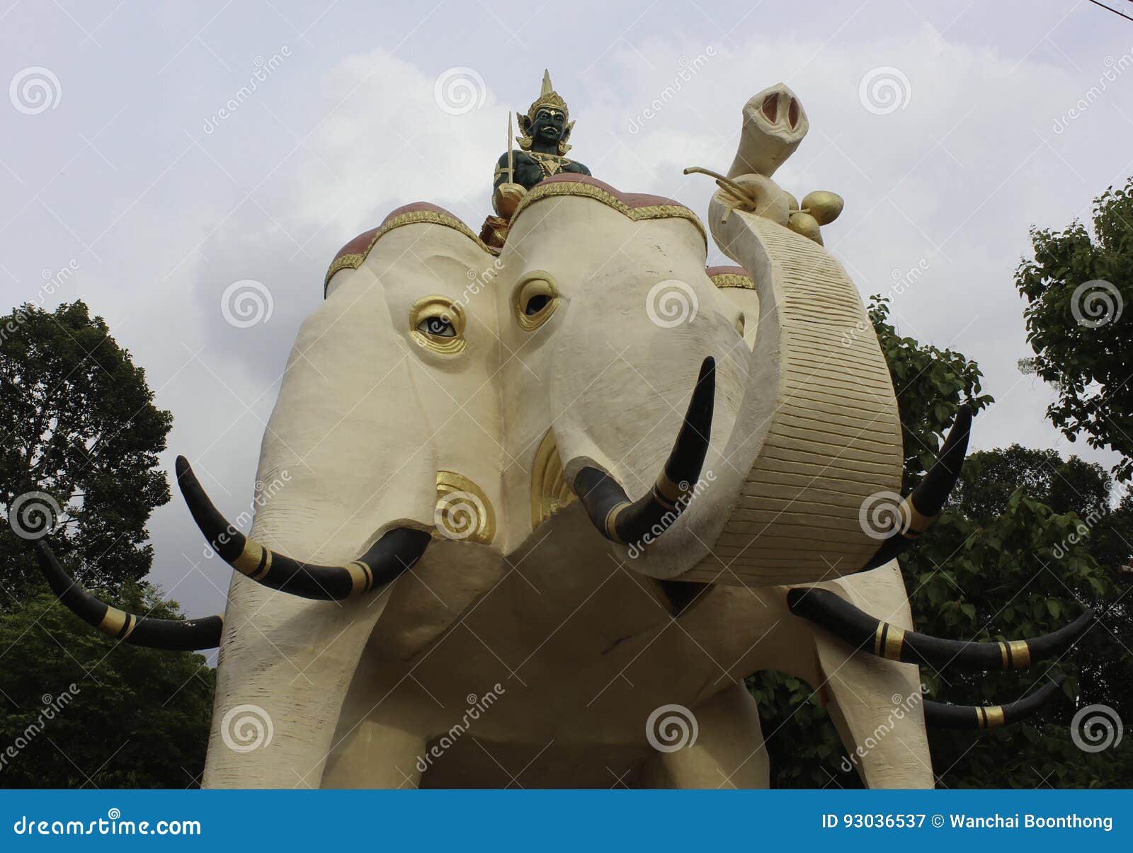 Three Elephant Head Statue stock image. Image of honest - 93036537