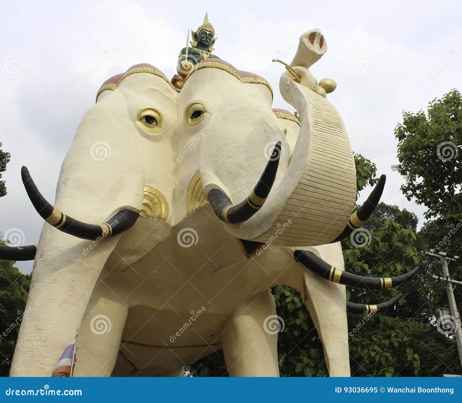 Three Elephant Head Statue stock image. Image of honest - 93036695