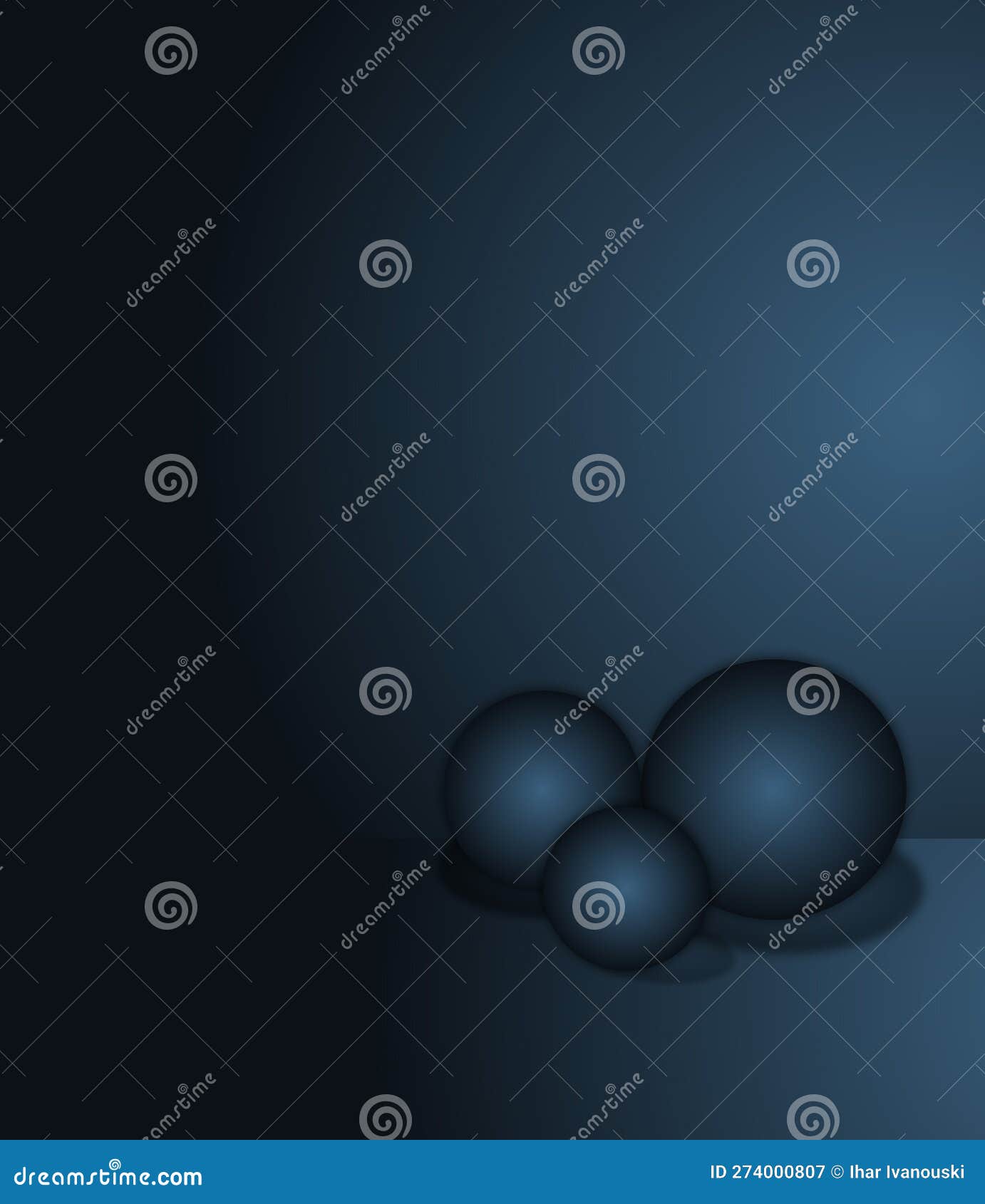 Three Empty Balls on a Dark Blue Background Stock Image - Image of ...