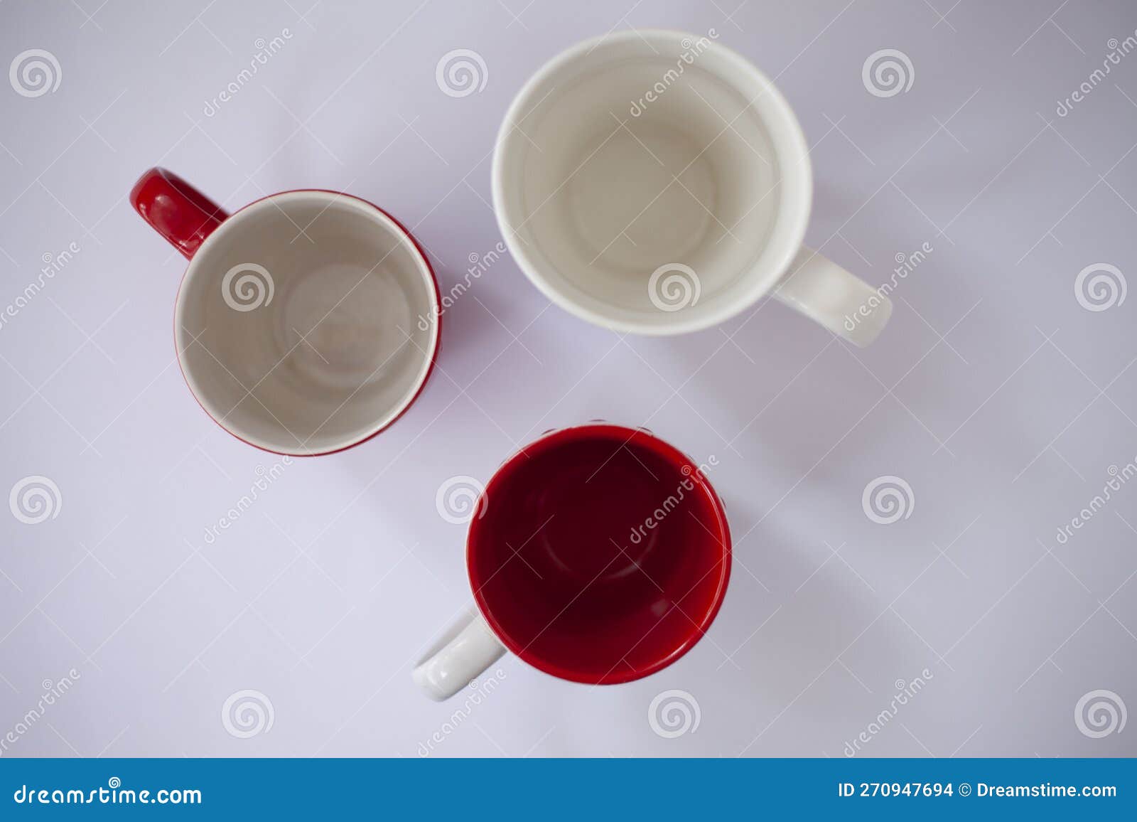 Three Empty Cups for Coffee or Tea Stock Photo - Image of coffee, cups ...