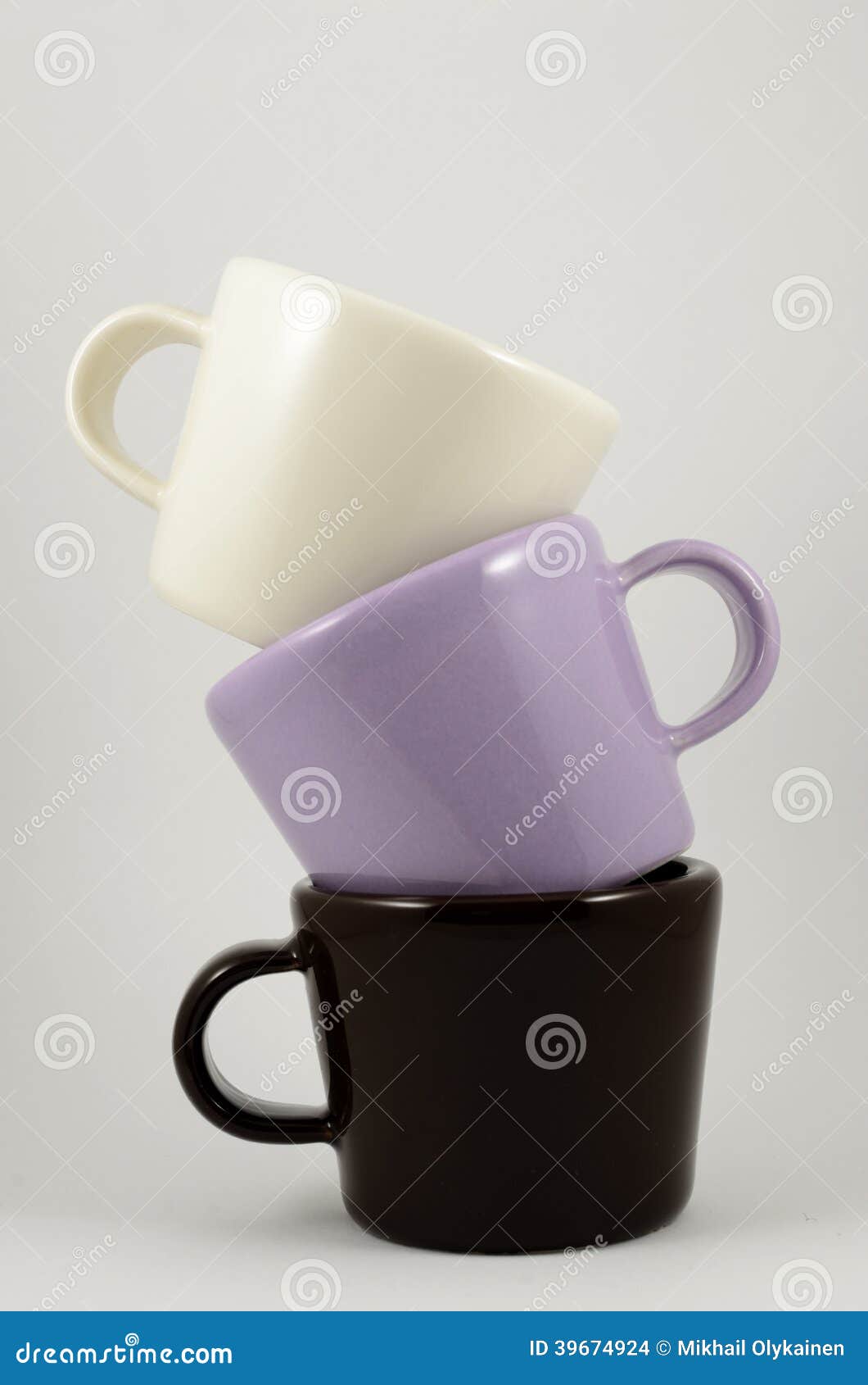 Three empty espresso cup stock photo. Image of studio - 39674924