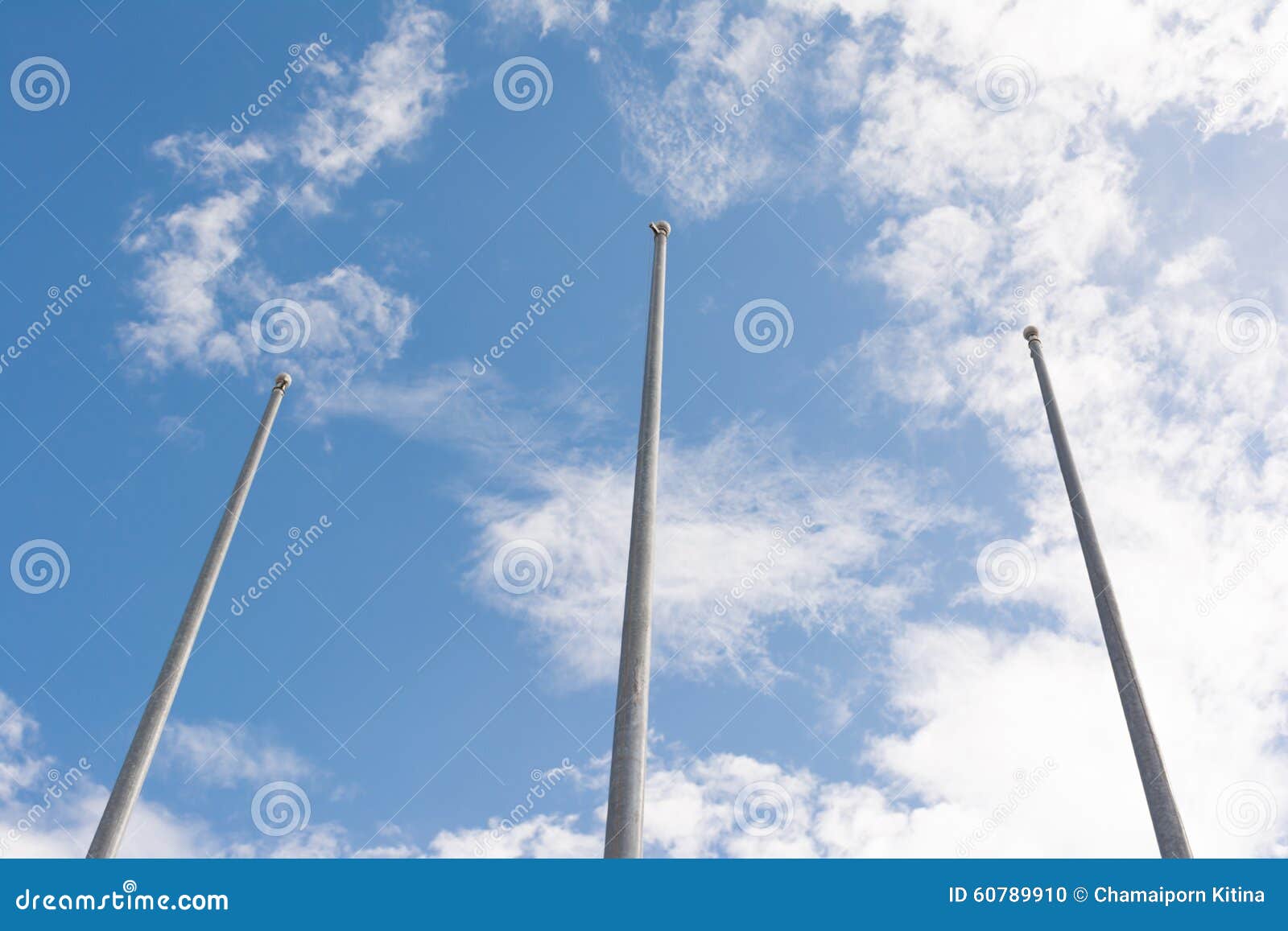Three Flags On A Pole Stock Image Image Of Triangle