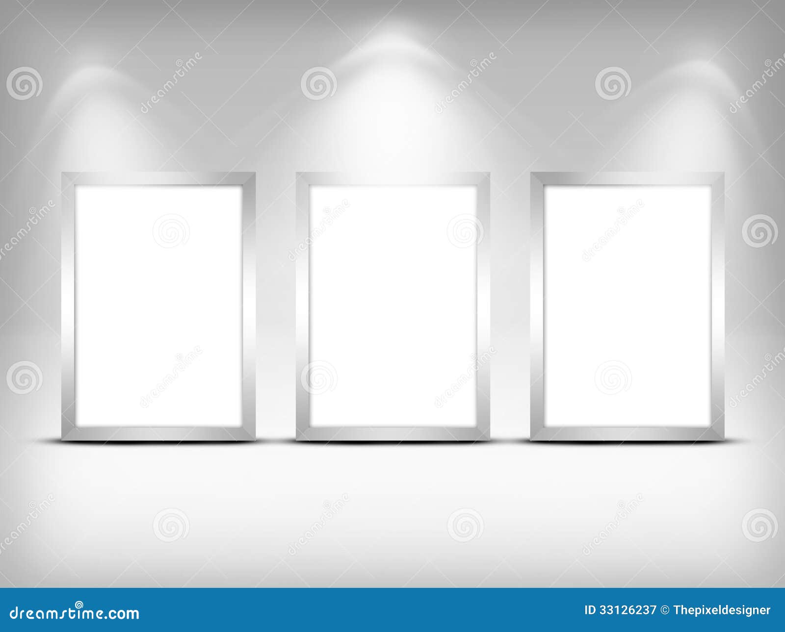 Three empty frames. stock illustration. Illustration of decoration ...