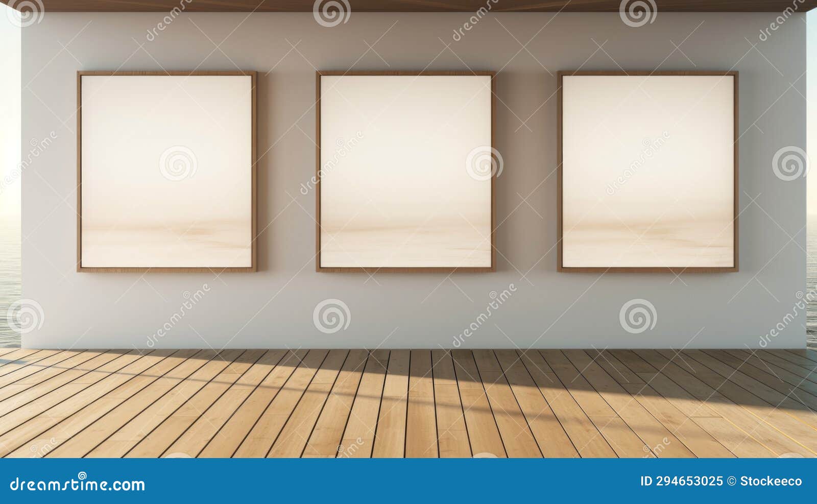 Minimalistic Portraits in Soft Tonal Transitions: Three Wooden Frames ...