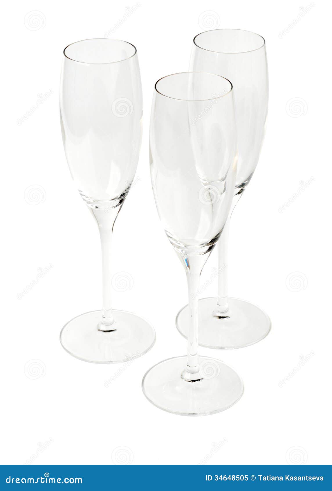 Three empty glass stock image. Image of studio, cocktail - 34648505