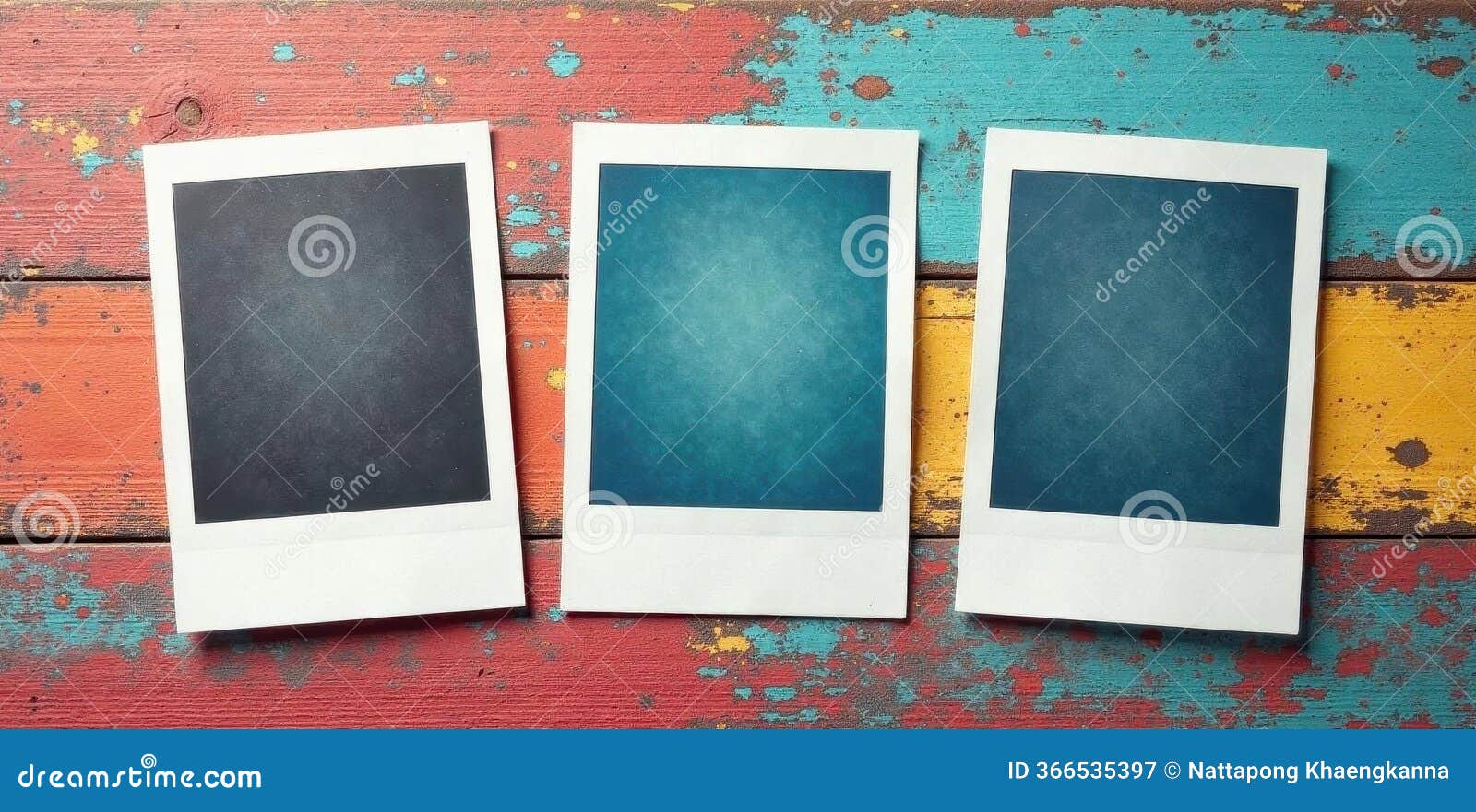 Polaroid Photos On Table Royalty-Free Cartoon | CartoonDealer.com ...