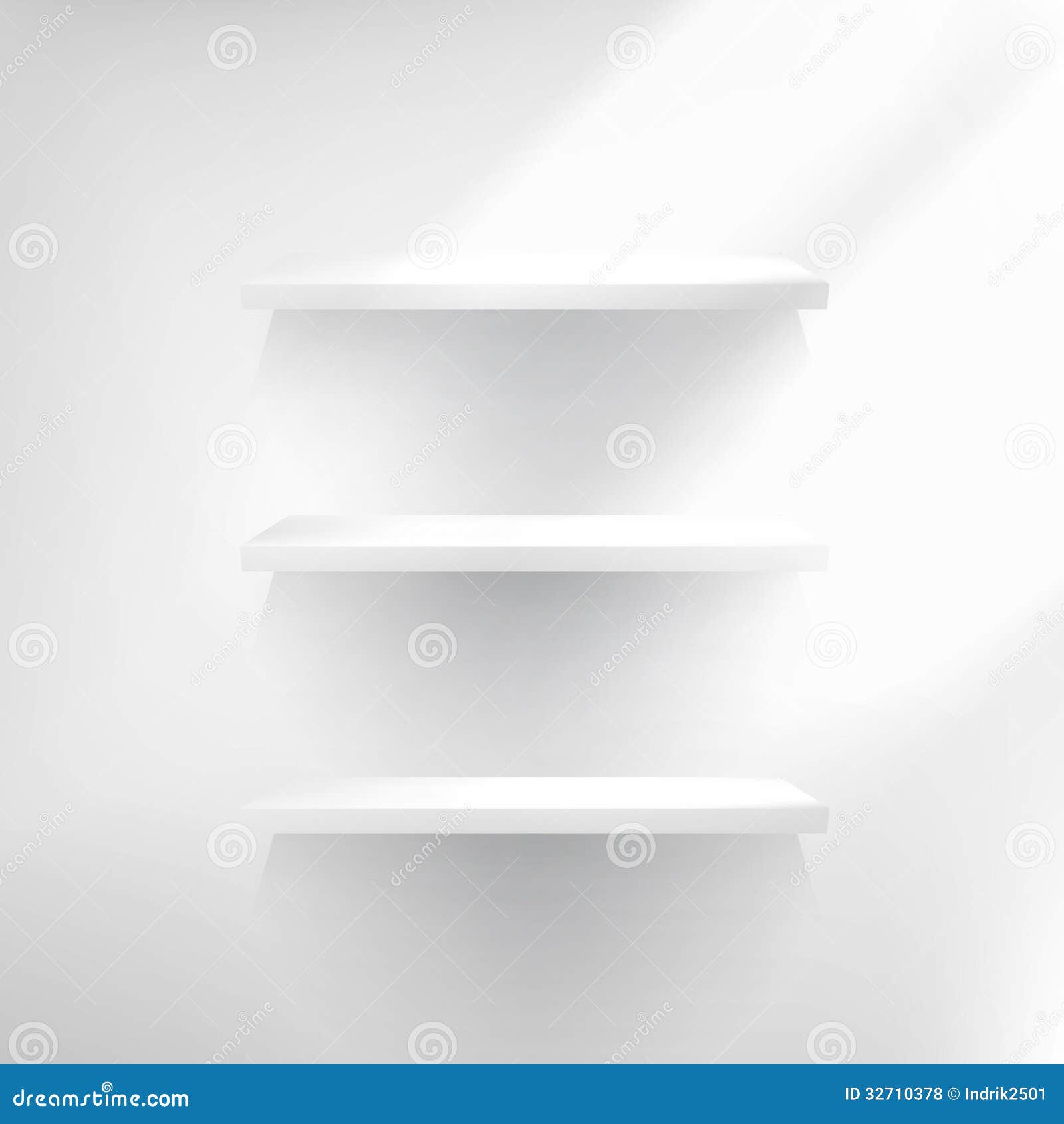 Three Empty Shelf for Exhibit. Stock Vector - Illustration of clean ...