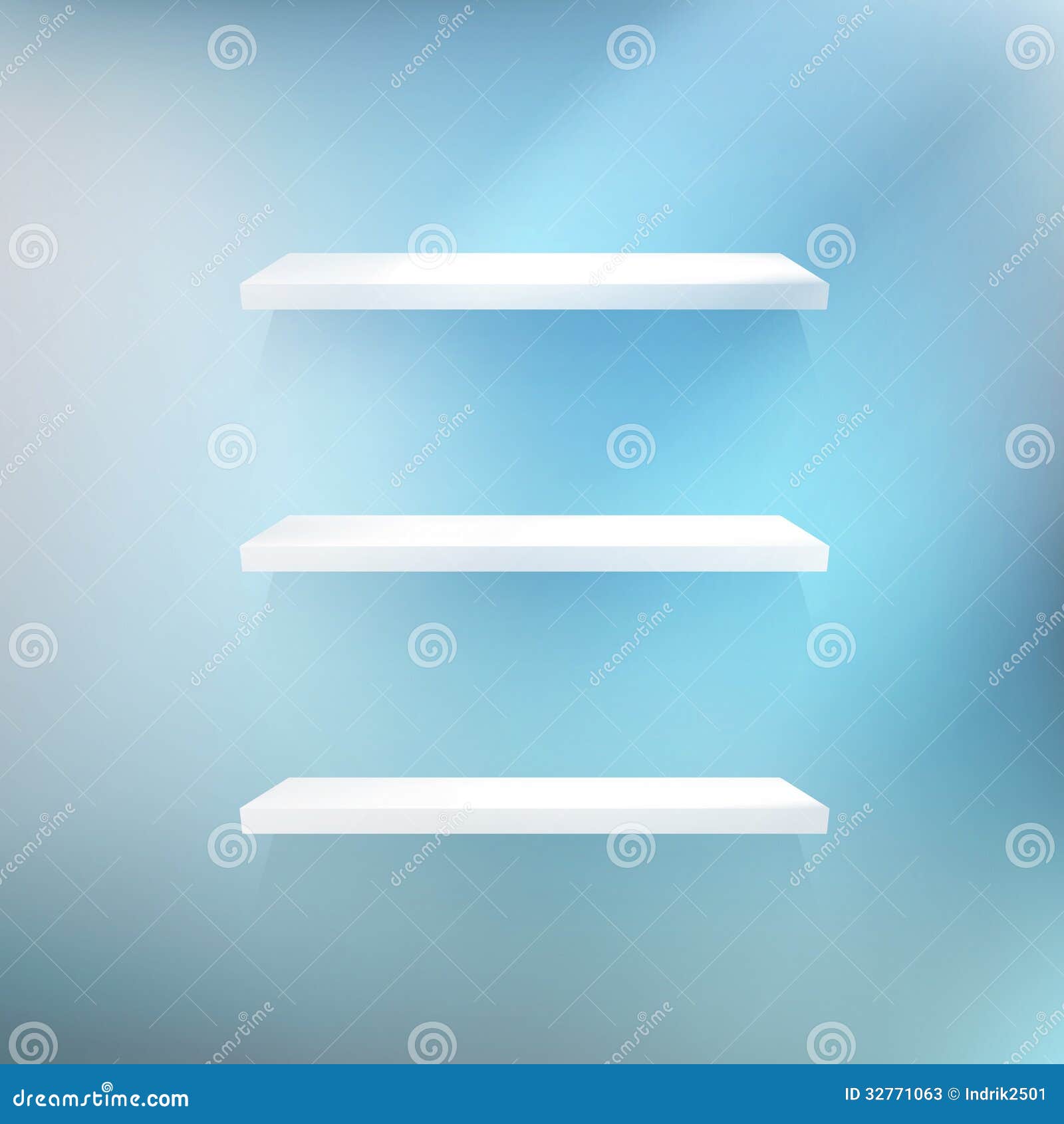 Three Empty Shelf for Exhibit. Stock Vector - Illustration of home ...