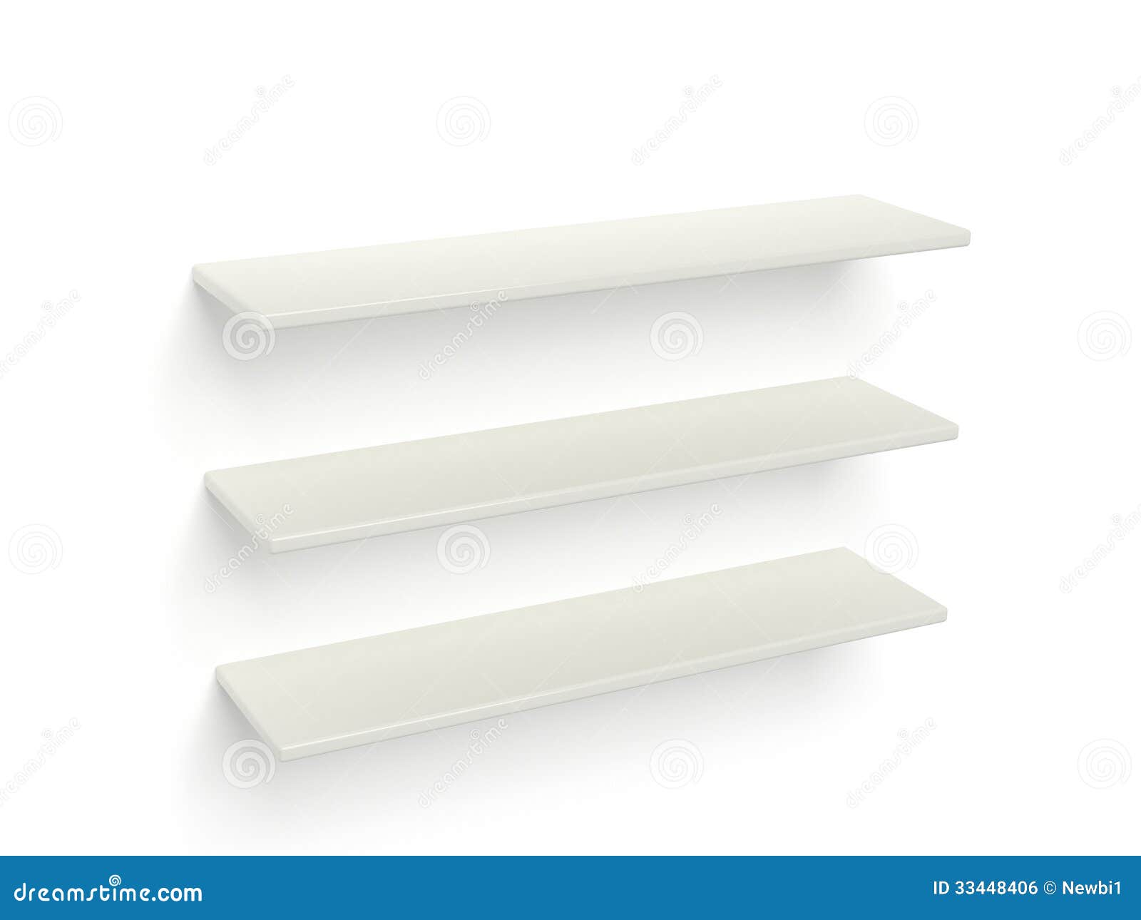 Three empty shelves stock illustration. Illustration of design - 33448406