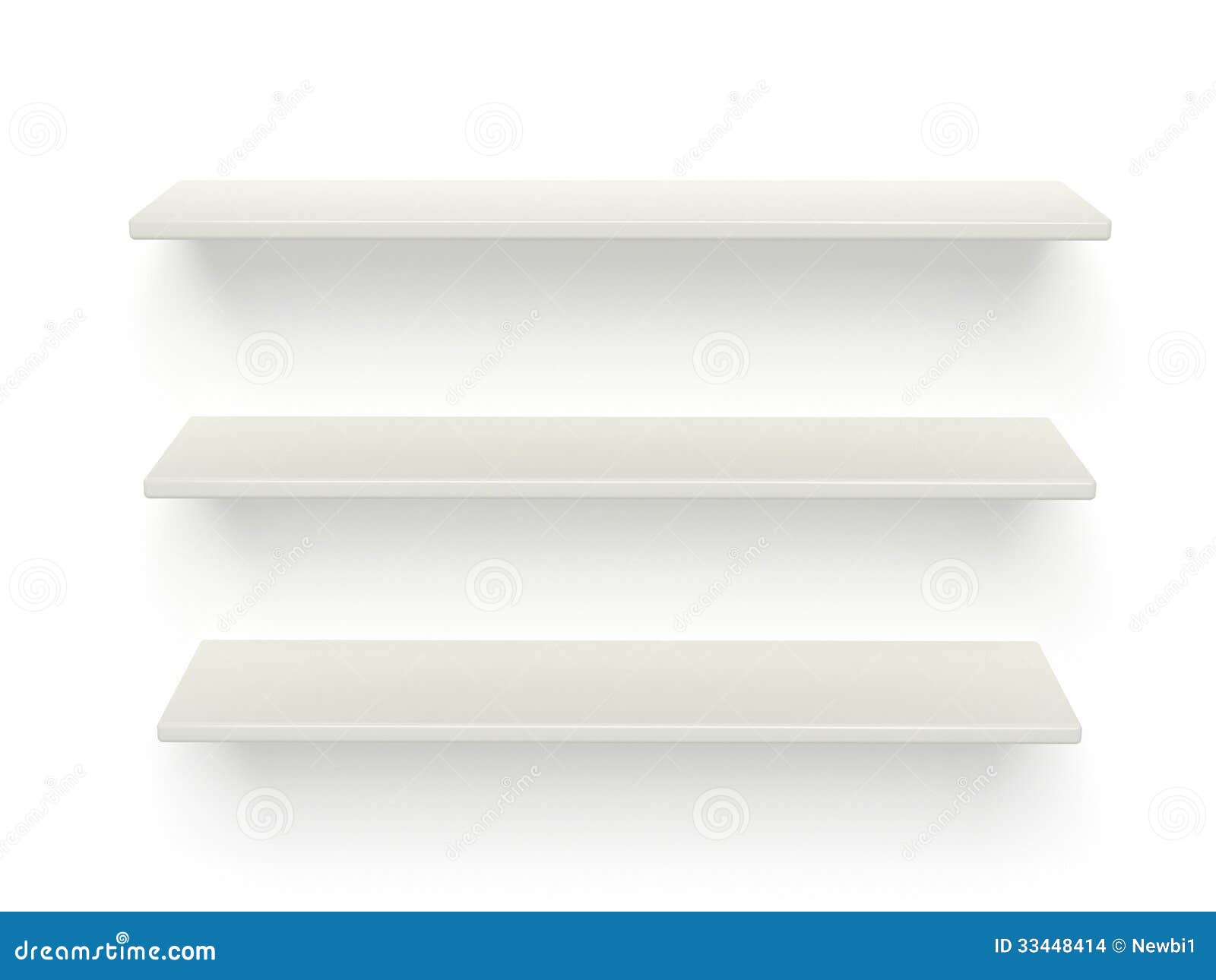 Three empty shelves stock illustration. Illustration of isolated - 33448414