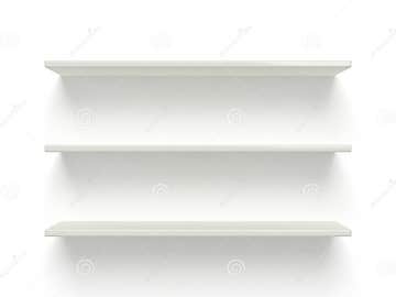 Three empty shelves stock illustration. Illustration of isolated - 33448421