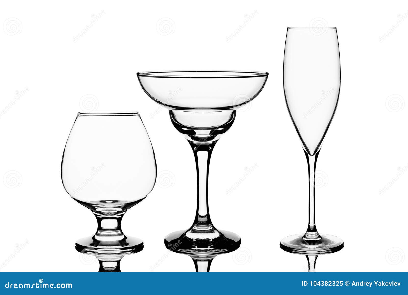 Three empty wine glasses stock image. Image of restaurant - 104382325
