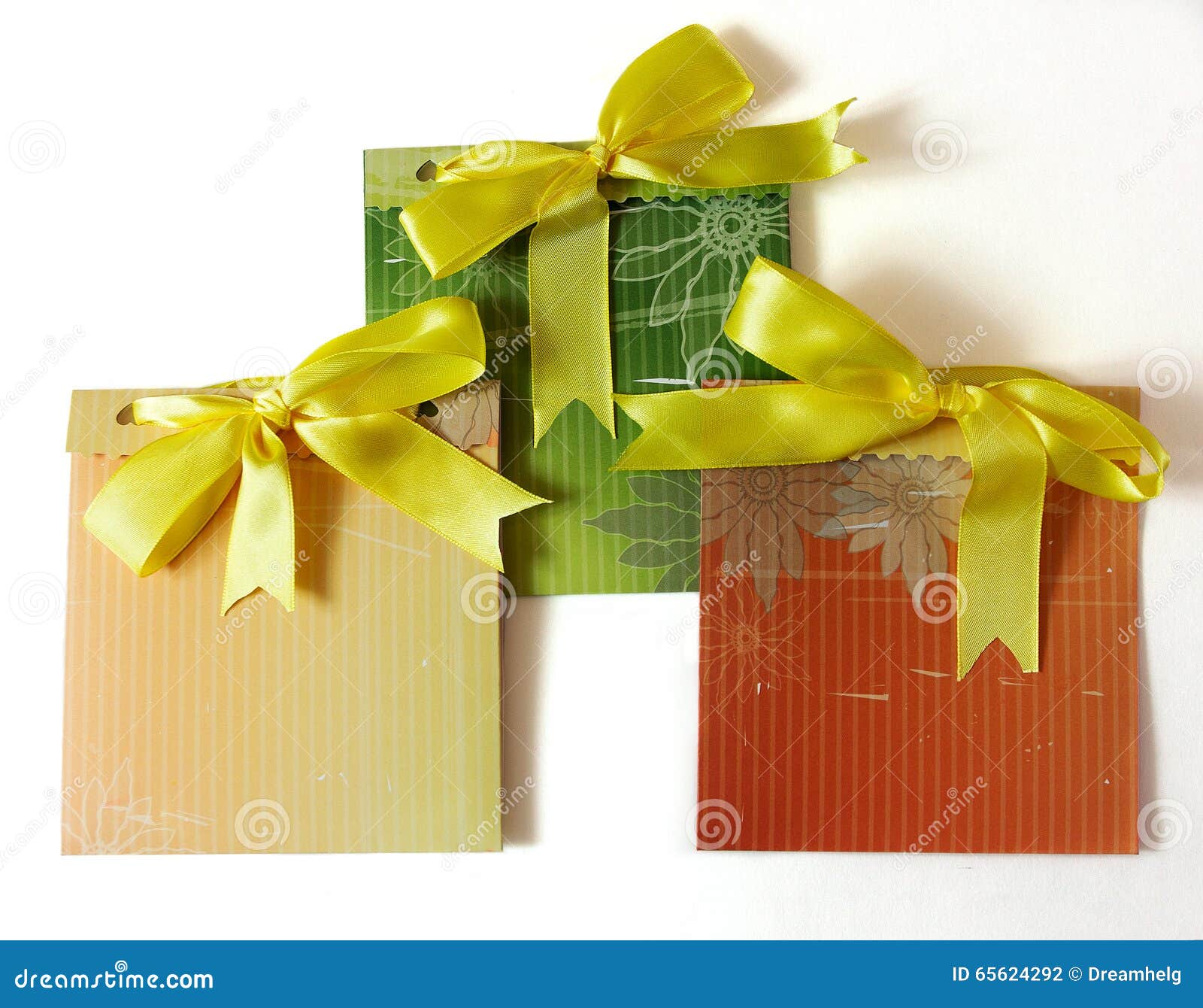 Three envelopes stock photo. Image of creative, green - 65624292
