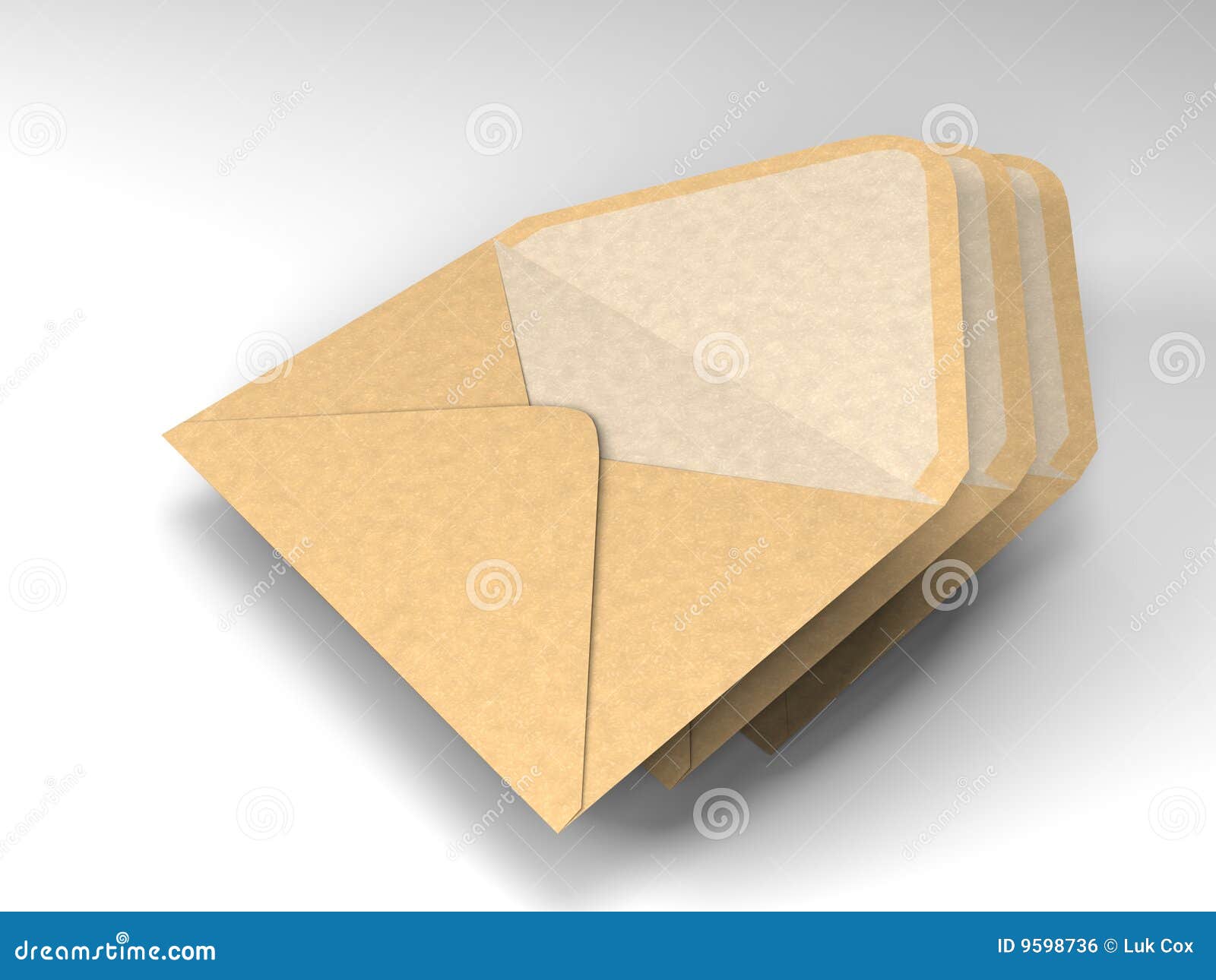 Three envelopes for mail stock illustration. Illustration of package ...