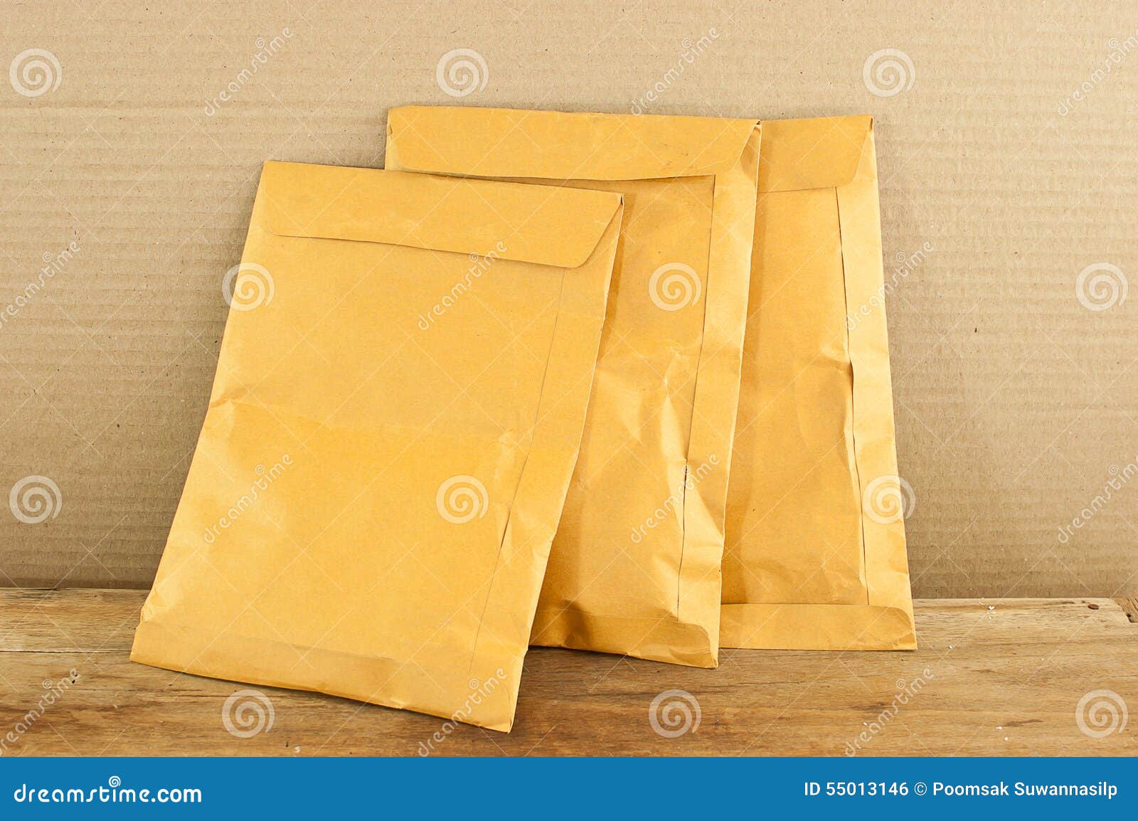 Three envelopes yellow stock photo. Image of yellow, delivery - 55013146