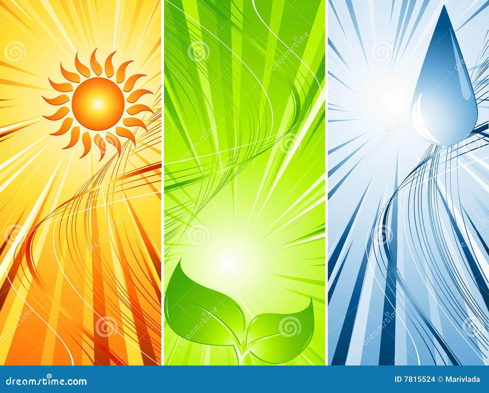 Three environmental vector stock vector. Illustration of blue - 7815524