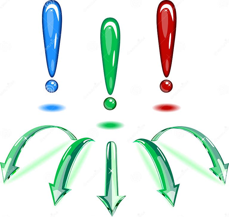 Three exclamation marks stock vector. Illustration of dark - 24973360