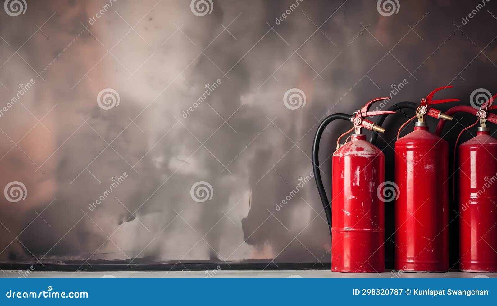 Tripple Fire Safety stock image. Image of glass, blue - 298320787