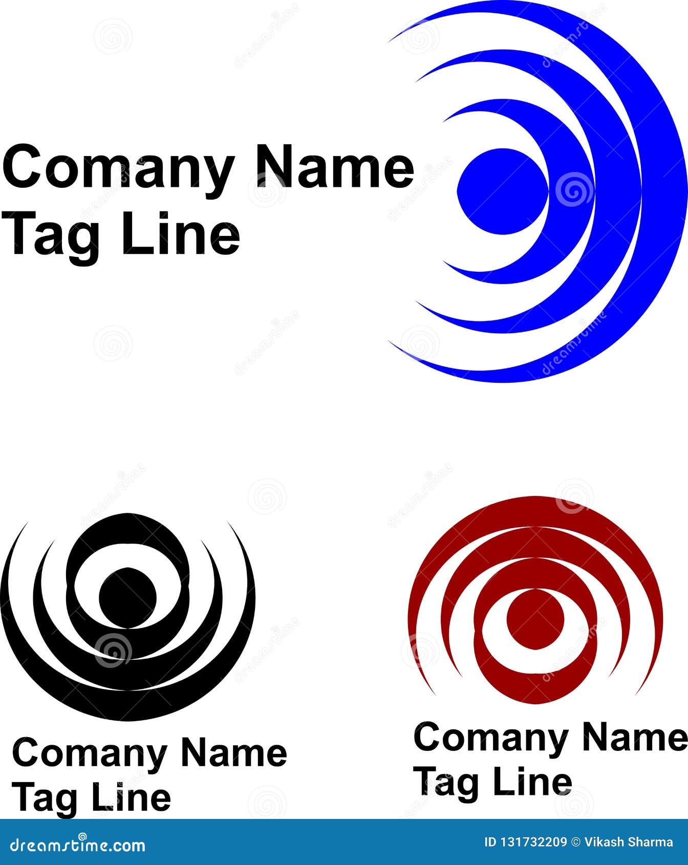 Three Eye Abstract Logo Design and Vector, Beautiful Design Stock ...