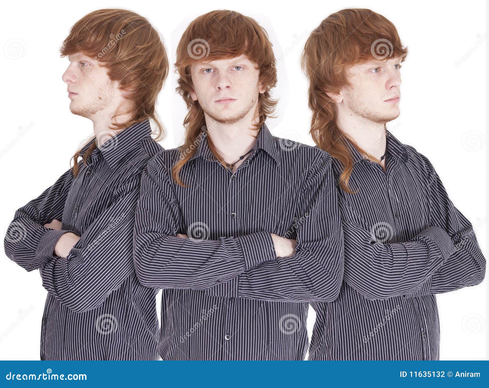 Three faces of man stock photo. Image of expression, young - 11635132