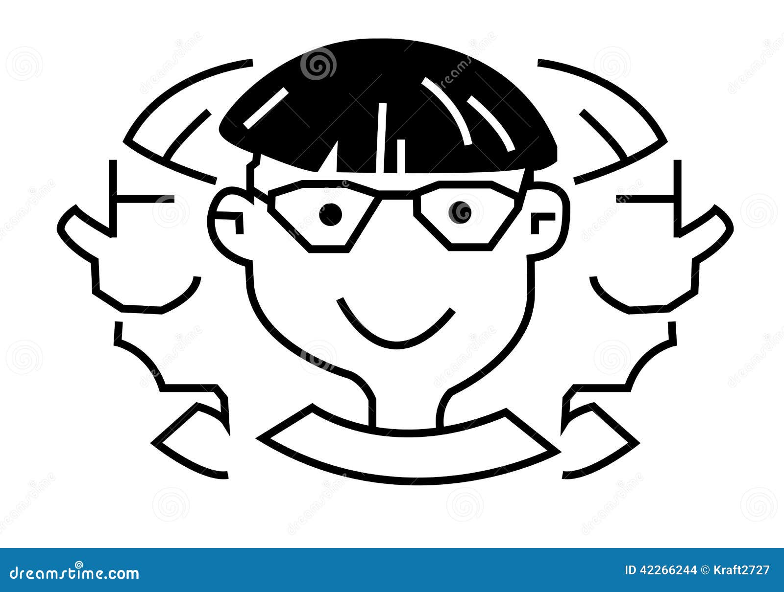 Three faces stock illustration. Illustration of excess - 42266244