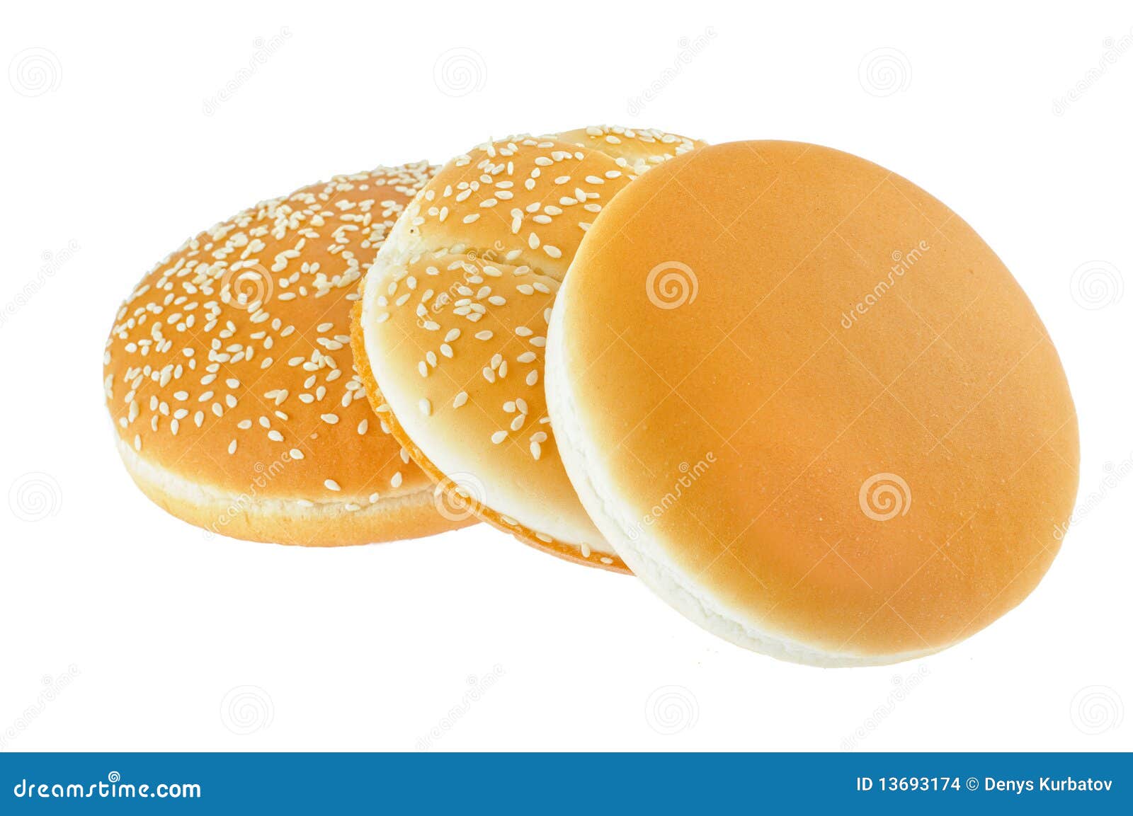 Three fastfood buns stock photo. Image of burger, fresh - 13693174