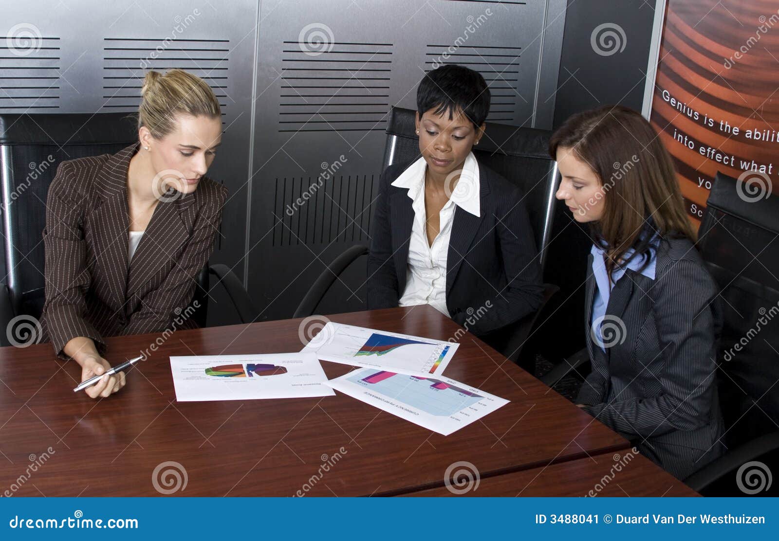 Three female business stock image. Image of colleague - 3488041