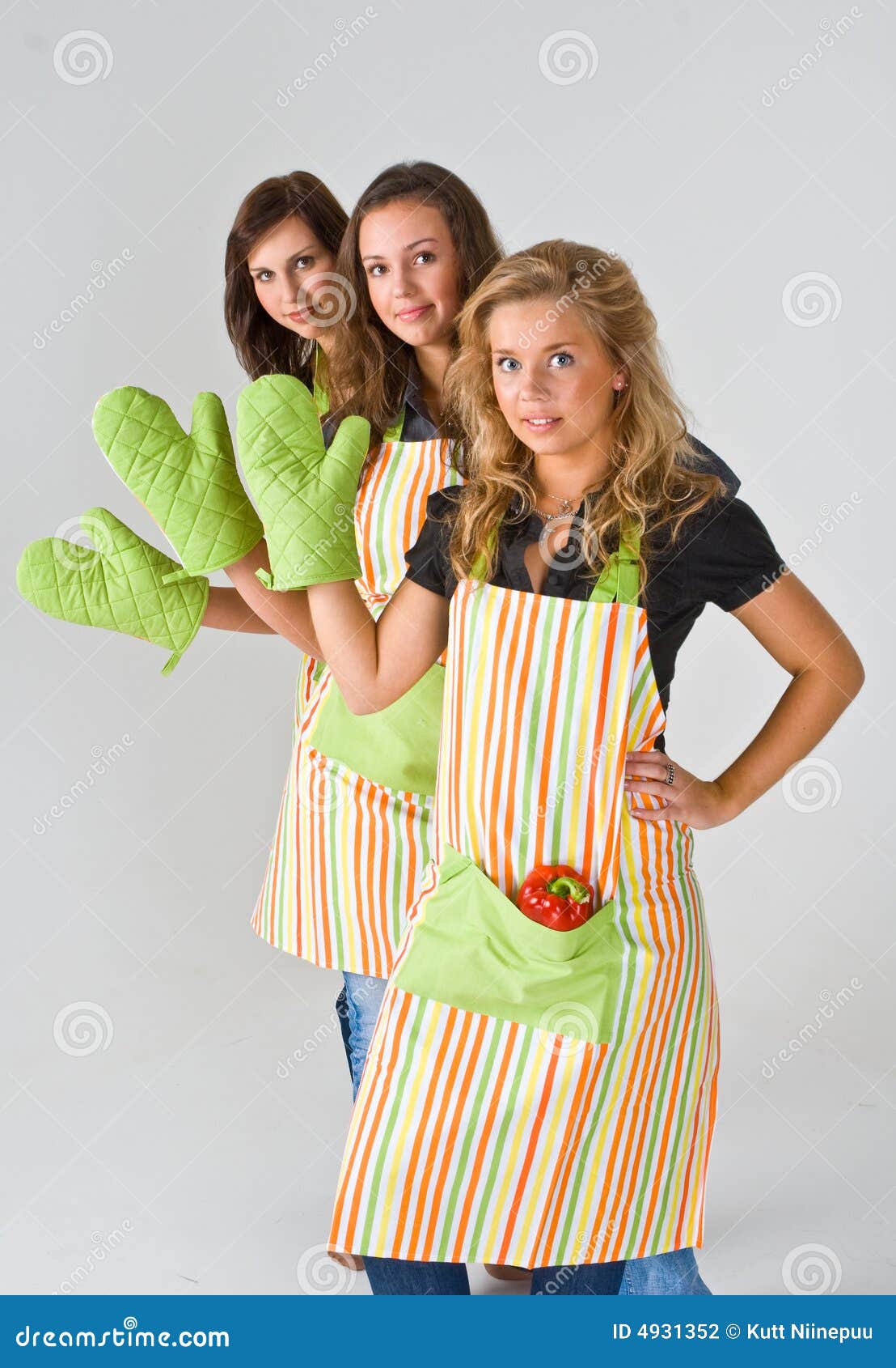 Three female cooks stock photo. Image of robe, housewives - 4931352
