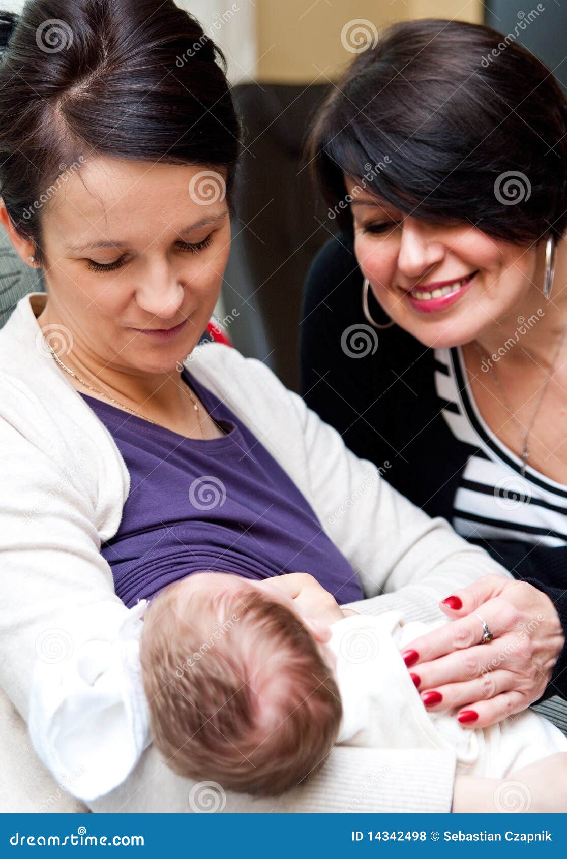 Three female generations stock photo. Image of baby, cradles - 14342498