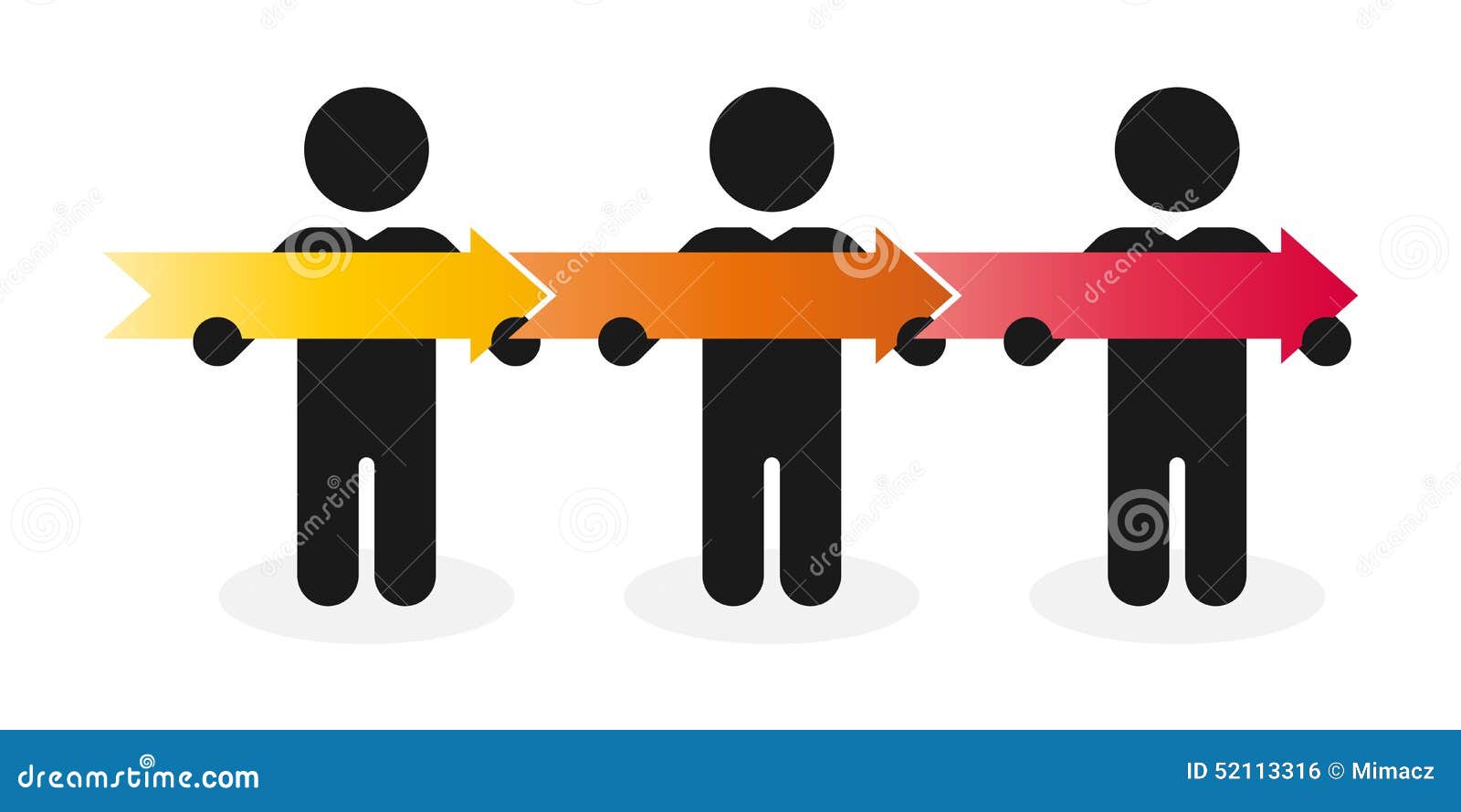 Three Figure Holding In Hands Arrows Royalty-Free Stock Image ...