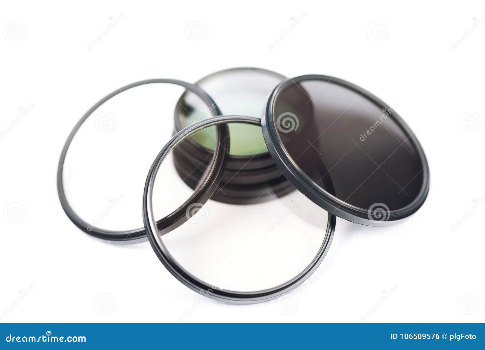 Three Filters for Current Digital Cameras Isolated Stock Photo - Image ...