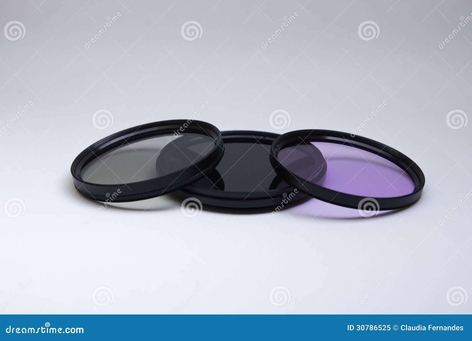 Three filters for lenses stock image. Image of approximation - 30786525