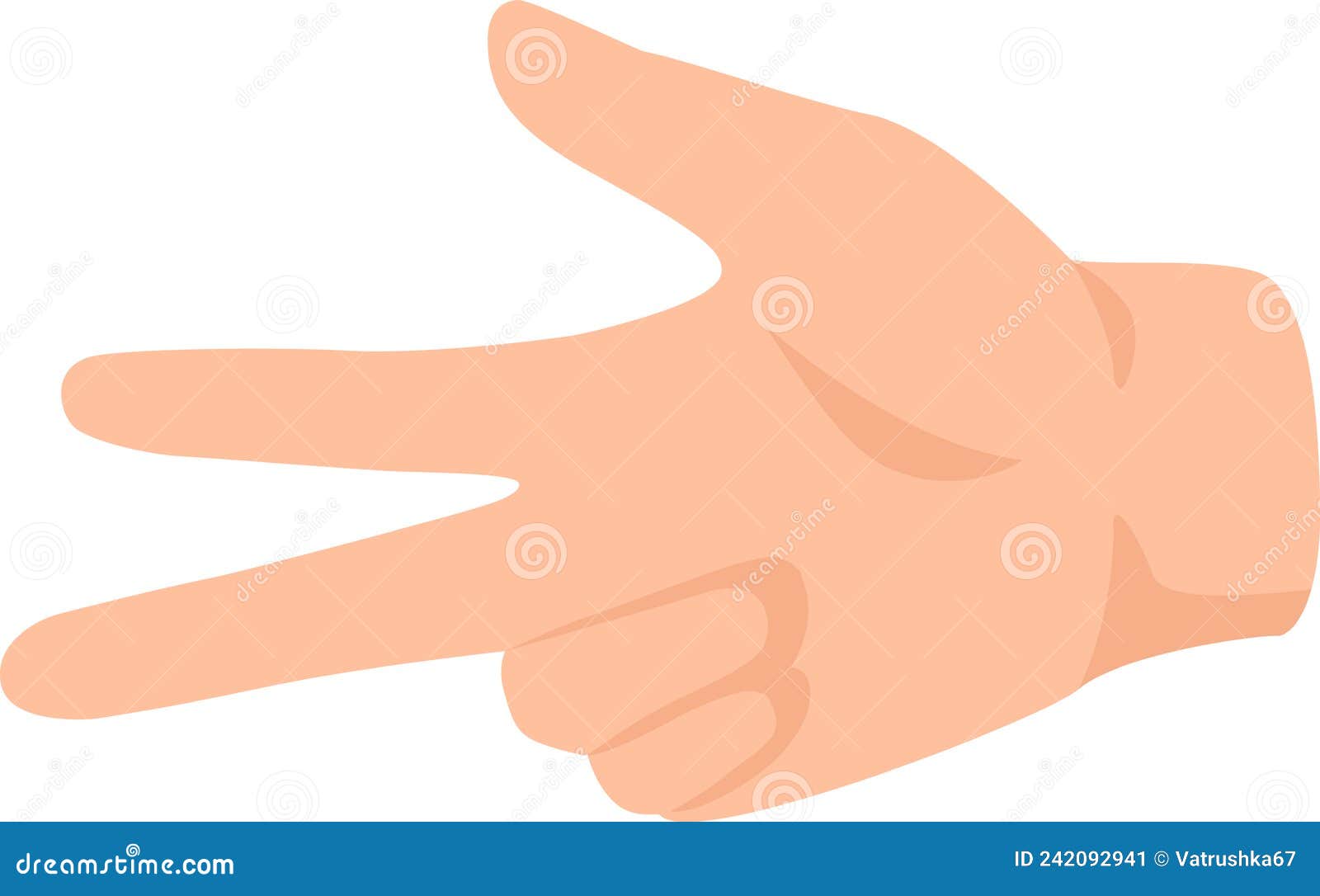 Three Finger Salute Sign Isolated On Transparent Background. Vector ...