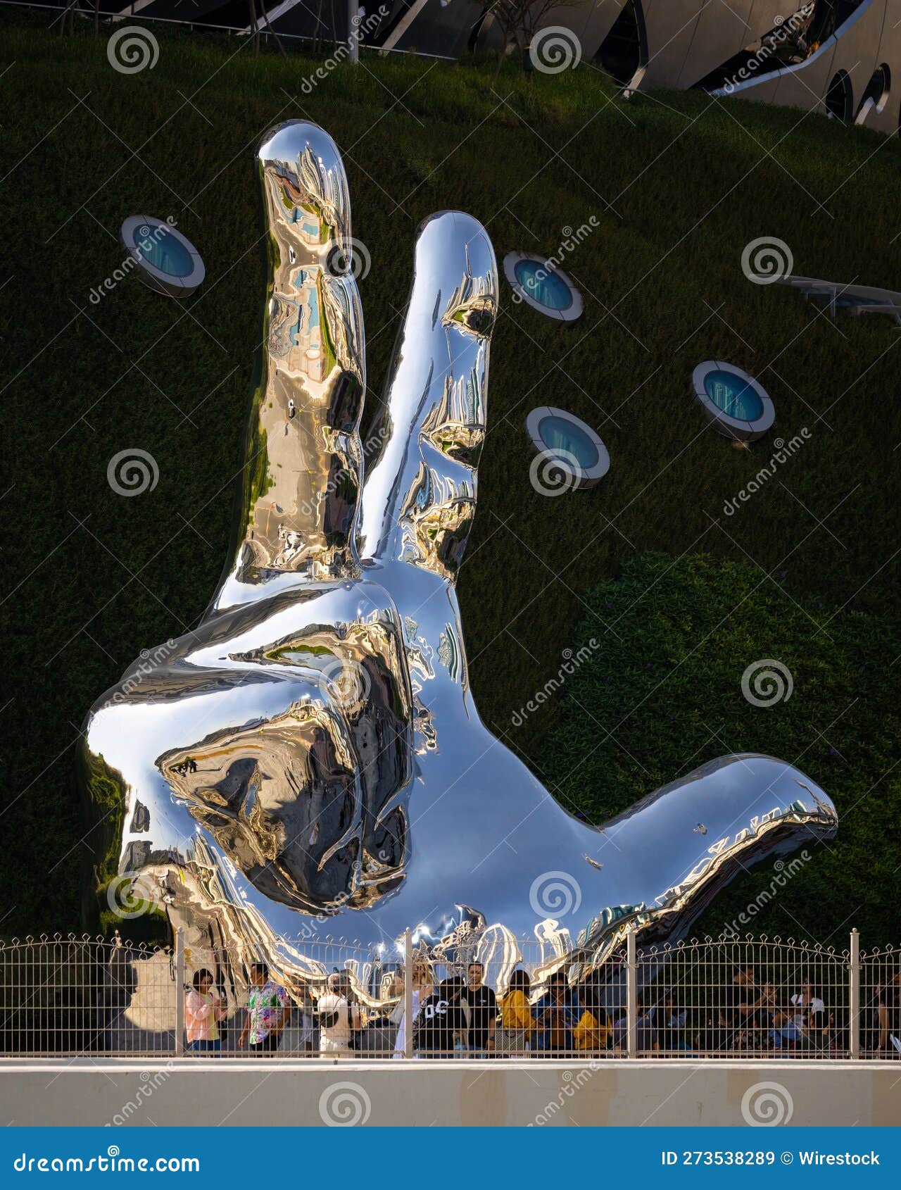 Three Finger Salute Sculpture in from of the Museum of Future Editorial ...