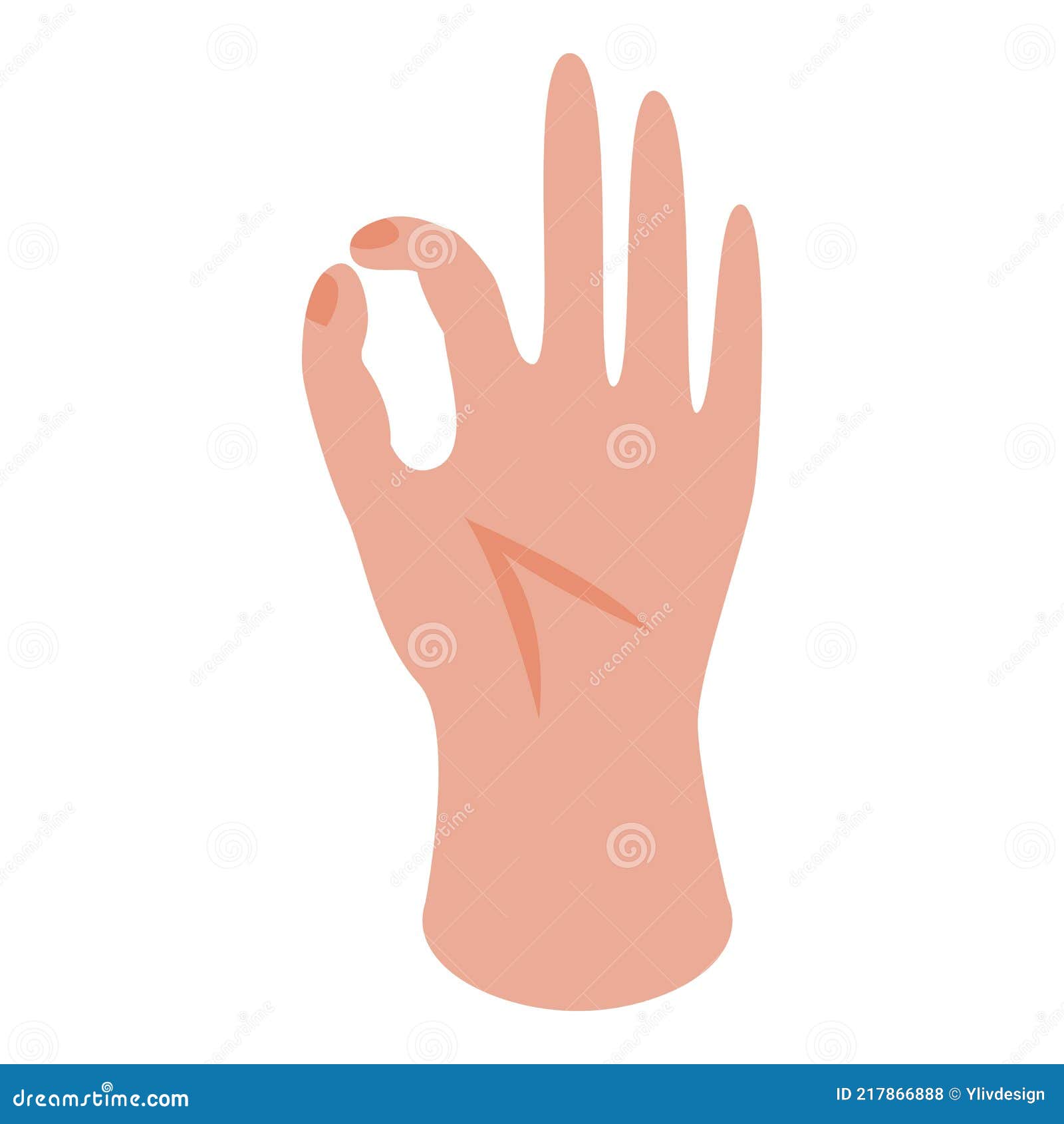 Three Fingers Ok Icon, Isometric Style Stock Vector - Illustration of ...