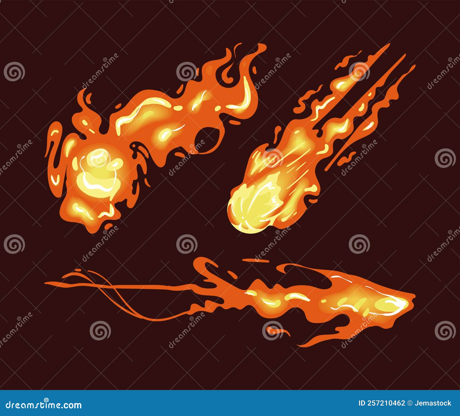 Three fires flames icons stock vector. Illustration of inferno - 257210462