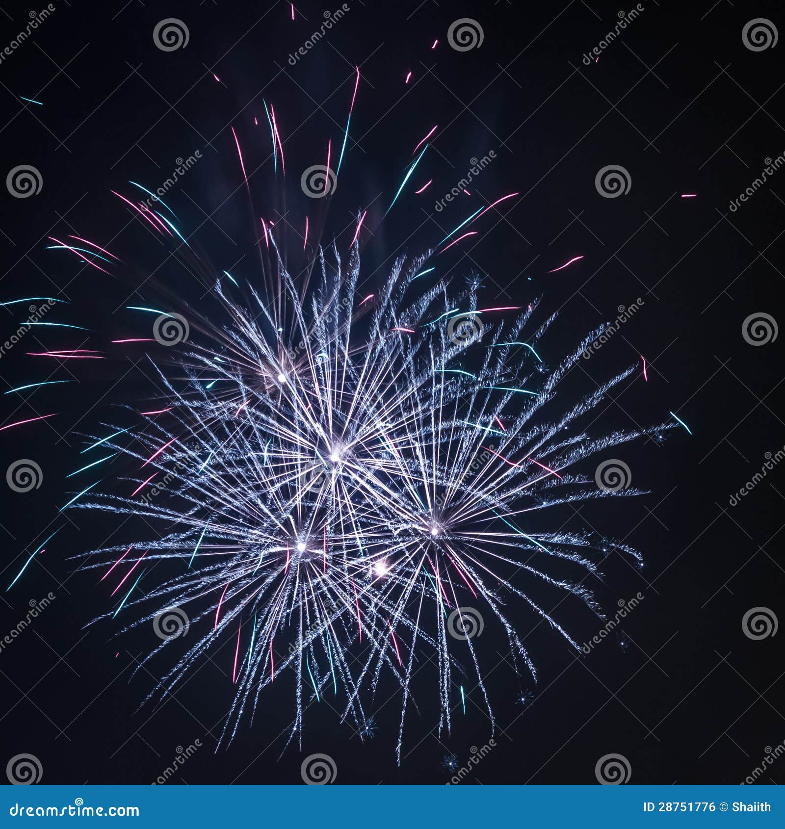 Three Fireworks during the Celebrations Stock Photo - Image of event ...
