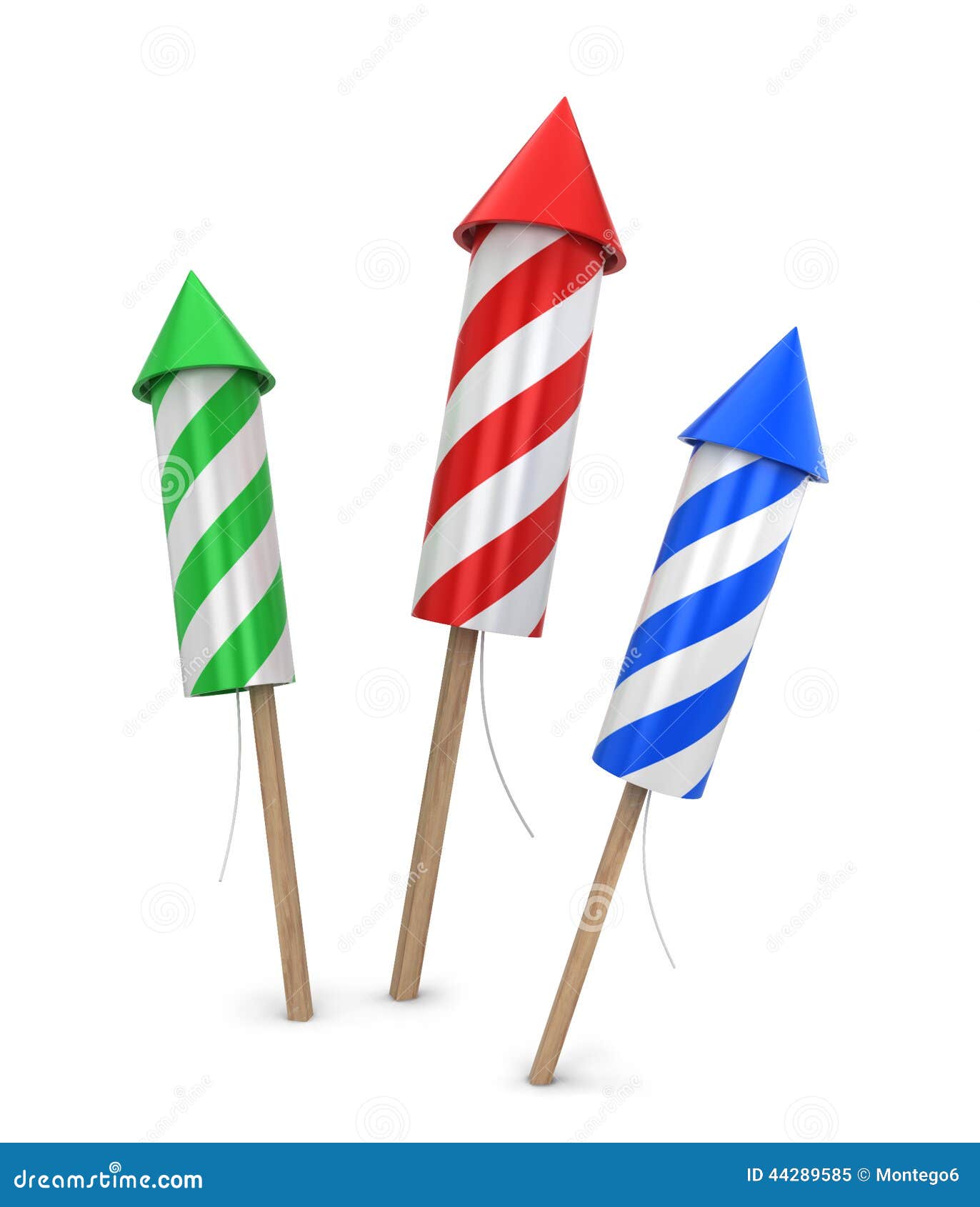 Three fireworks stock illustration. Illustration of blue - 44289585