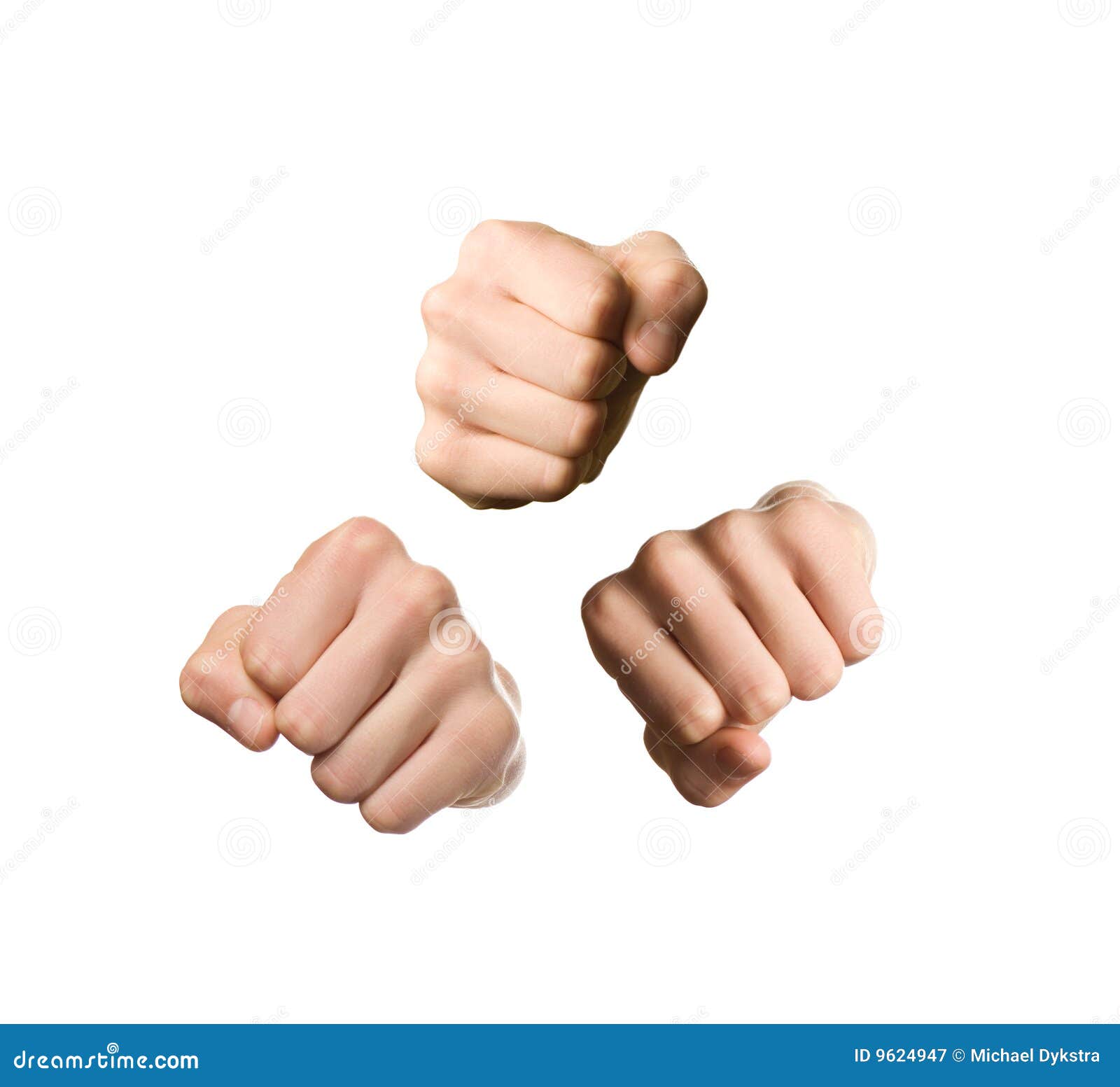Three Fists In The Air With The Colors Of France Flag Stock Image ...