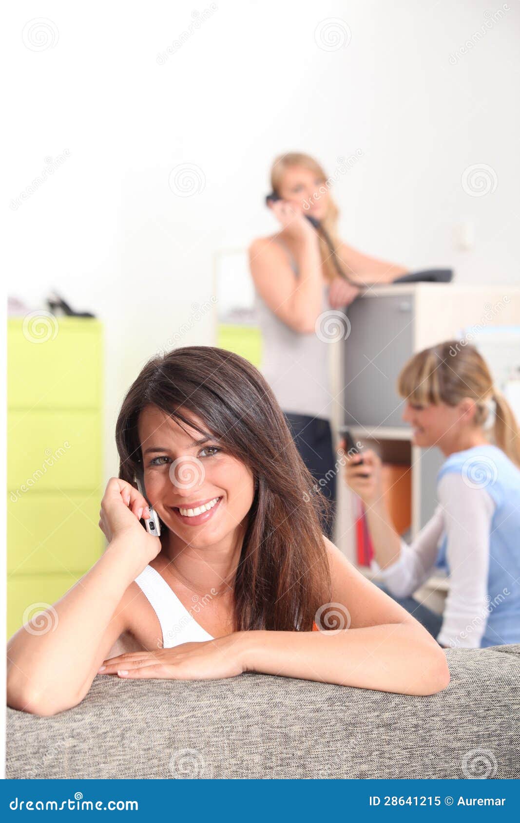 Three flatmates stock image. Image of girls, africa, leather - 28641215