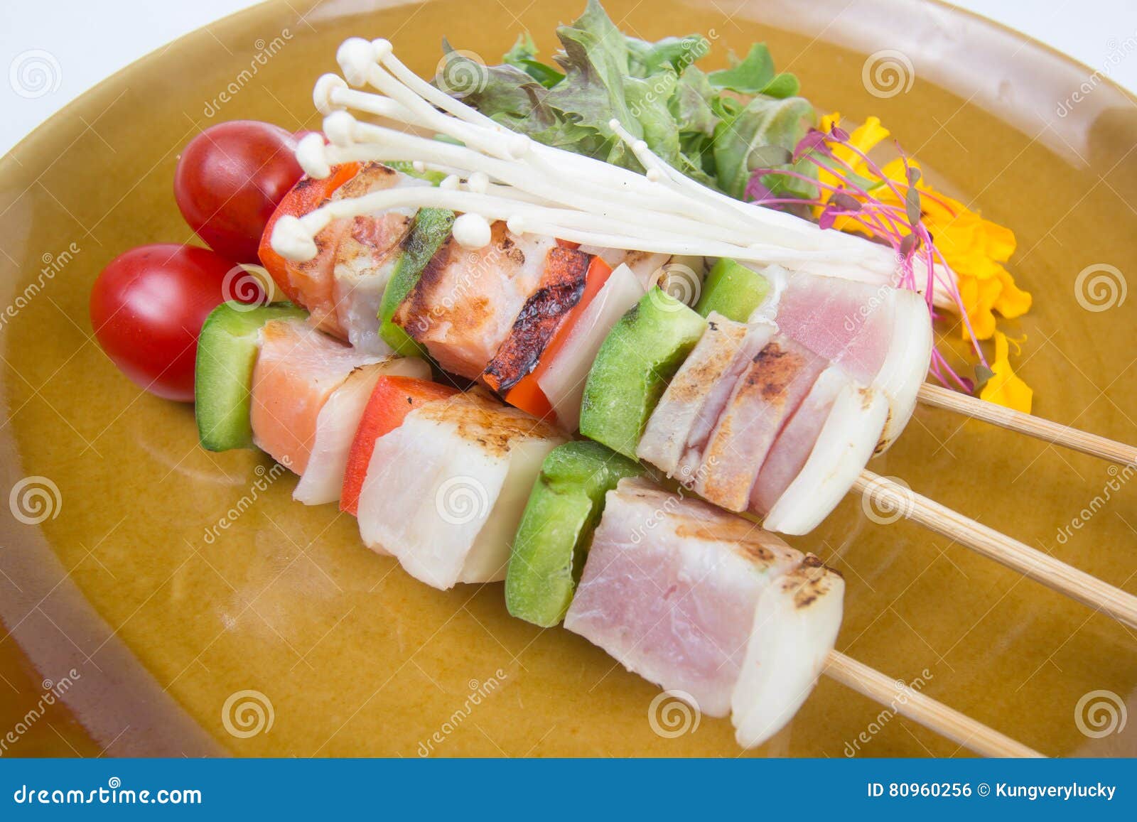 Three Flavored Fish Barbeque Stock Photo - Image of pepper, baked: 80960256