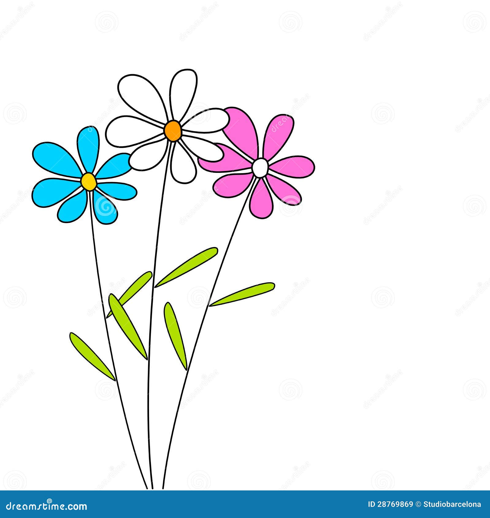 Three flowers stock vector. Illustration of mothers, beautiful - 28769869
