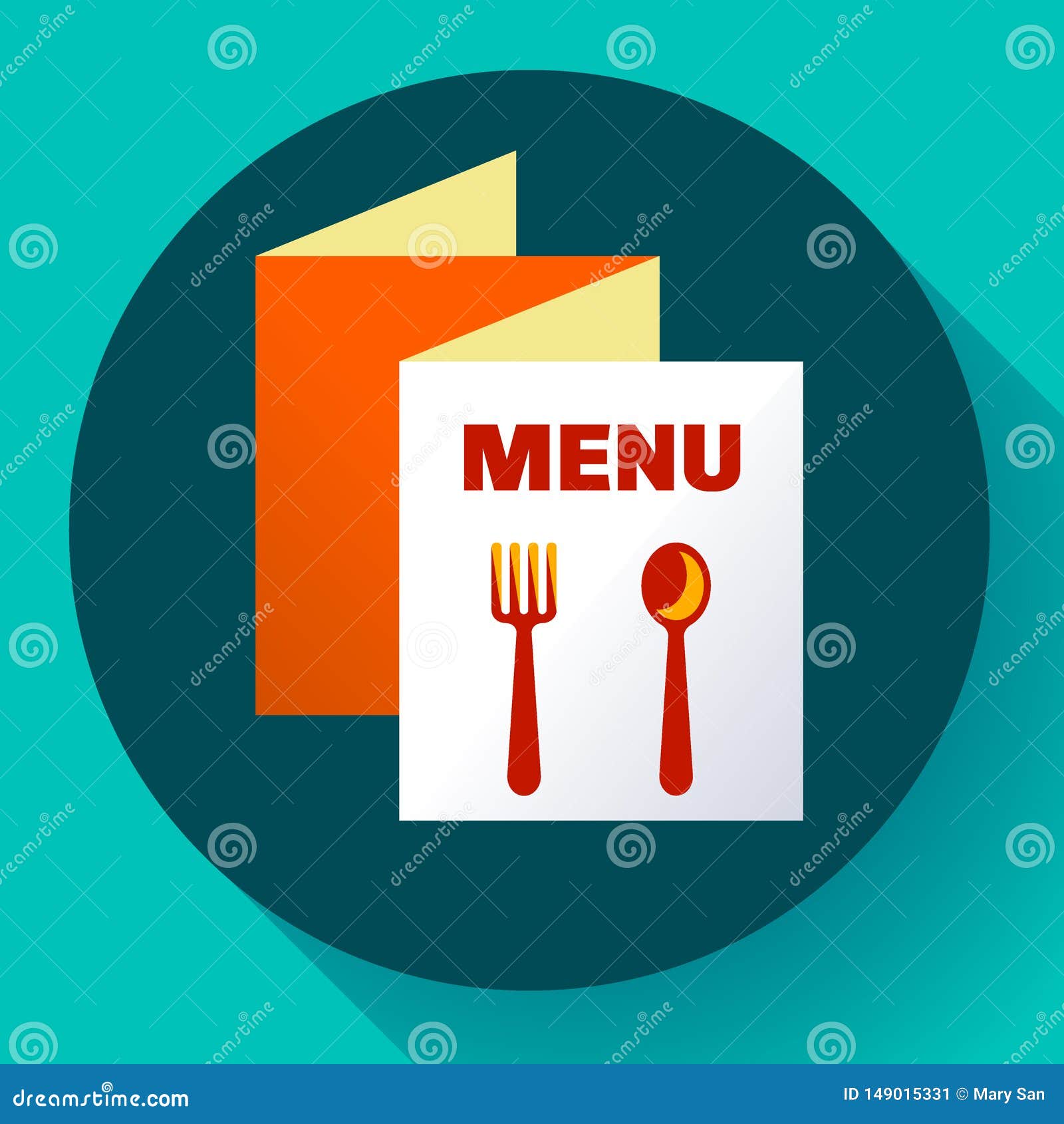 Three-fold Menu Icon Template Flat Style Vector Stock Vector ...