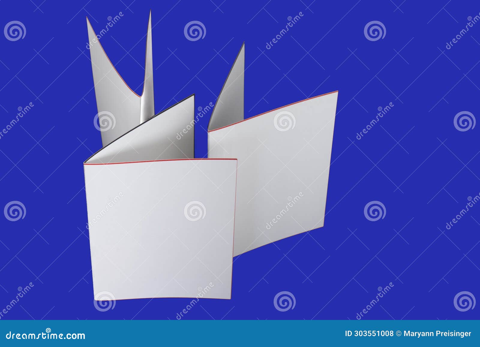Three Folded Blank Cards are Read for Text or Message. Create a Card ...