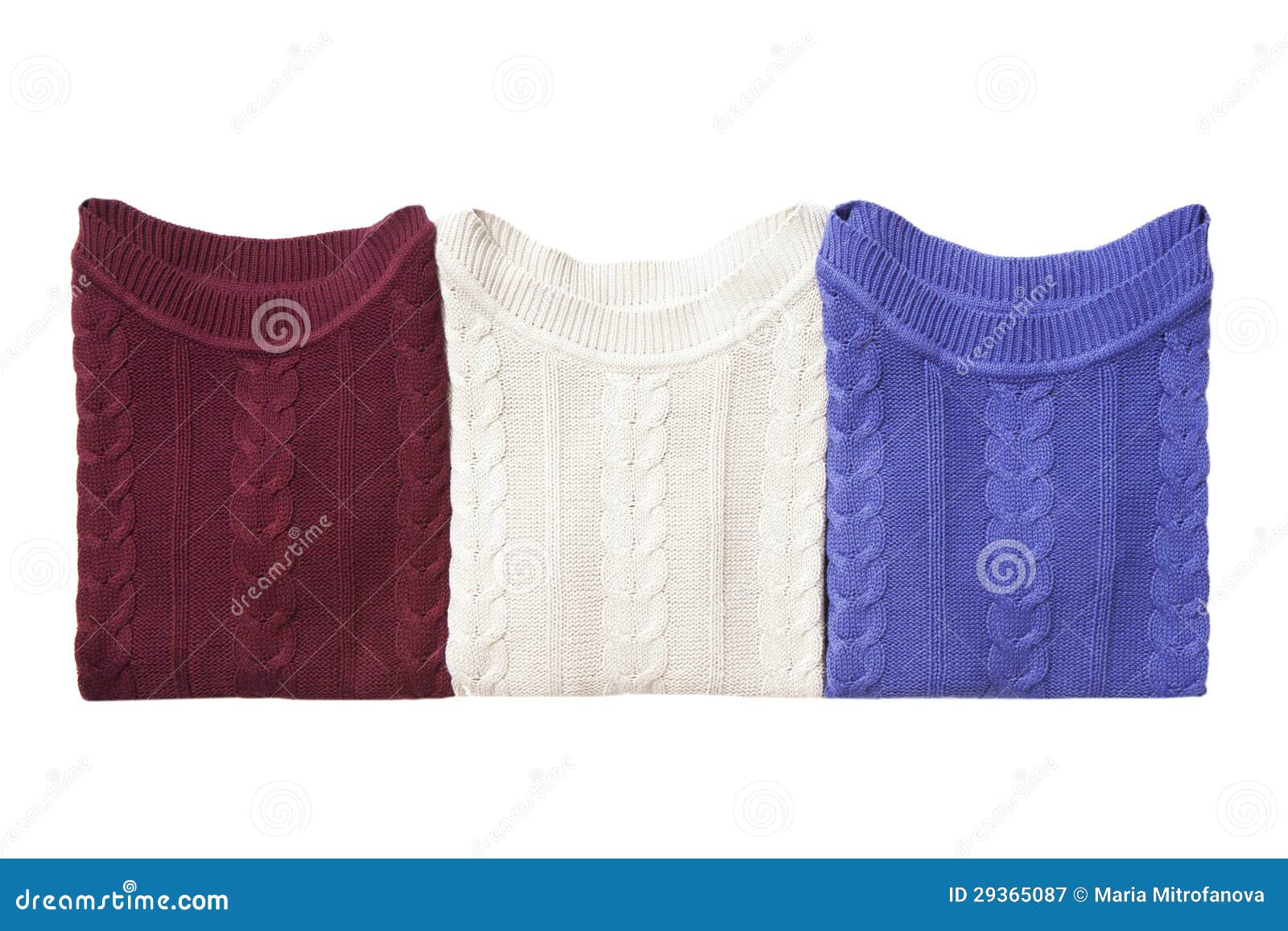 Three folded sweaters stock image. Image of garment, clothes - 29365087