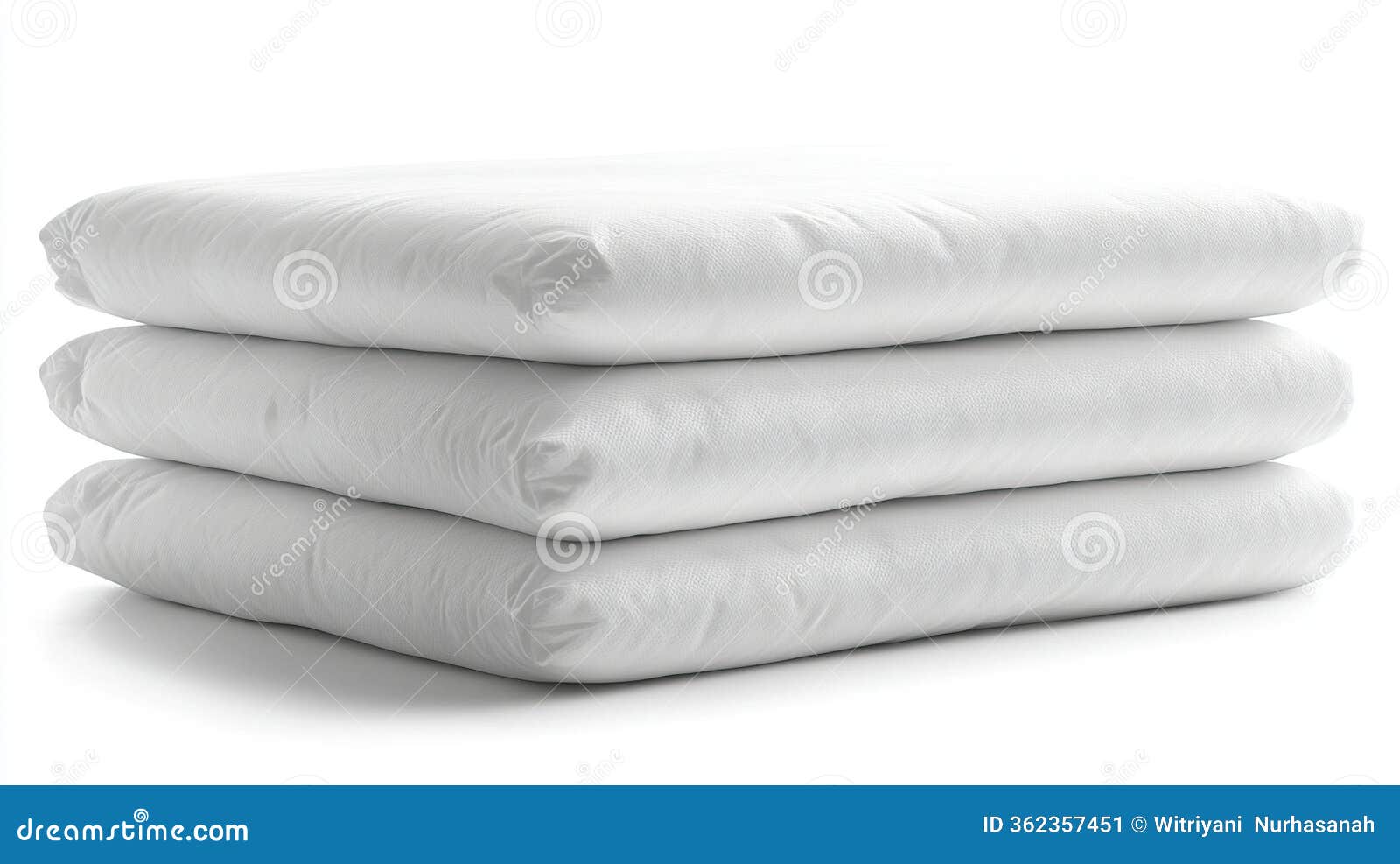 Three Folded White Cotton Sheets, Studio Shot, Clean Background, for ...