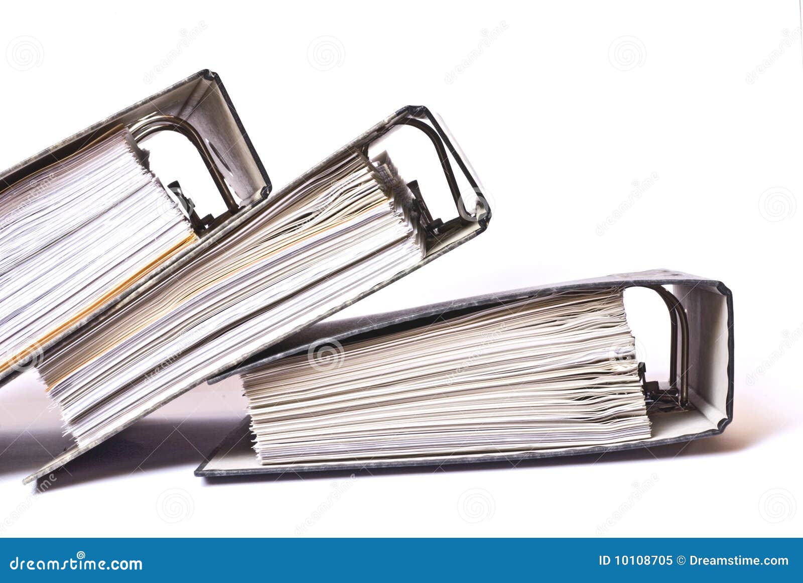 Three folders stock image. Image of sheets, bureaucracy - 10108705