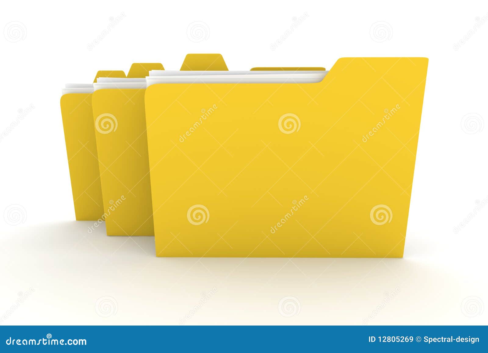 Three Folders stock illustration. Illustration of note - 12805269